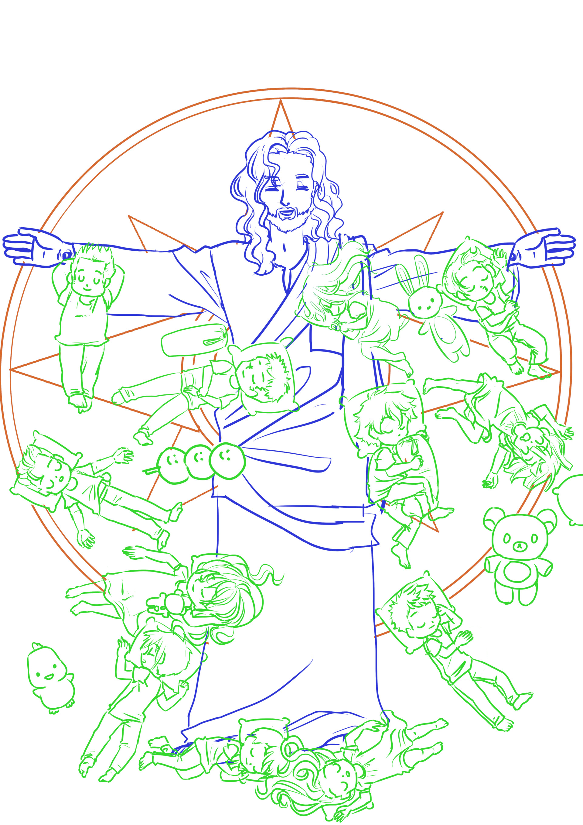 ArtStation - I helped my church draw a draft