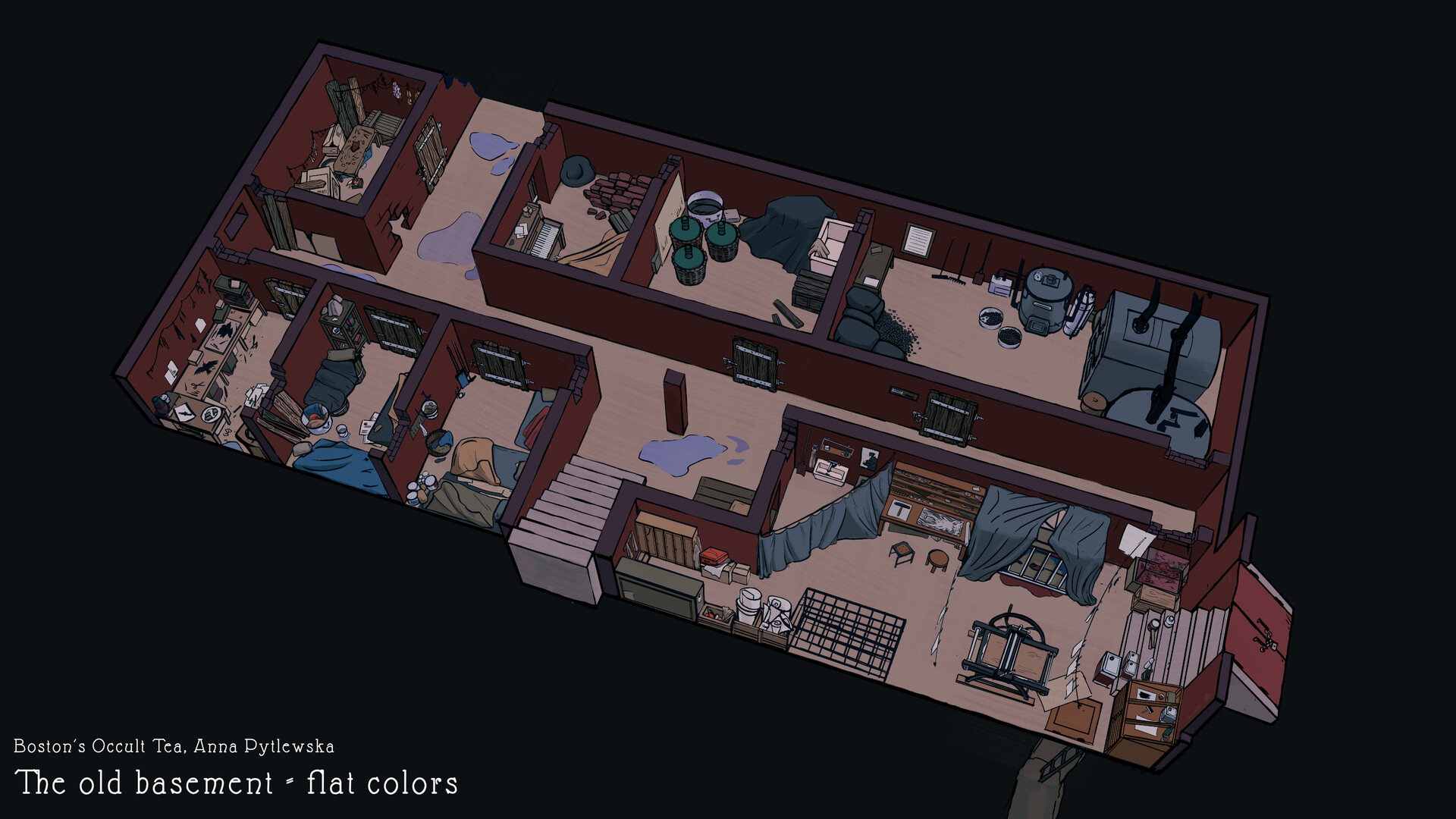 Anna Pytlewska - Old basement concept - Boston's Occult Tea