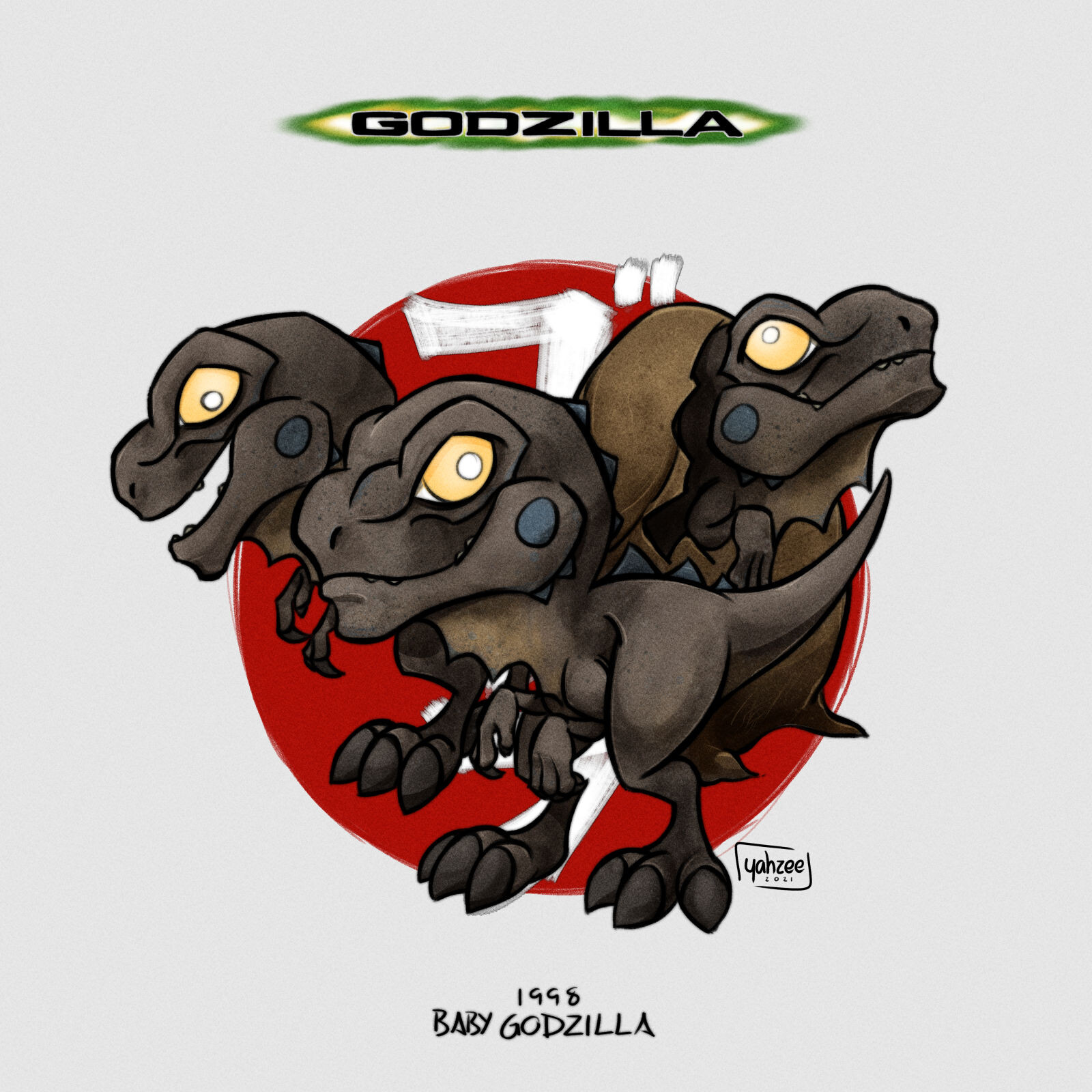 how to draw baby godzilla