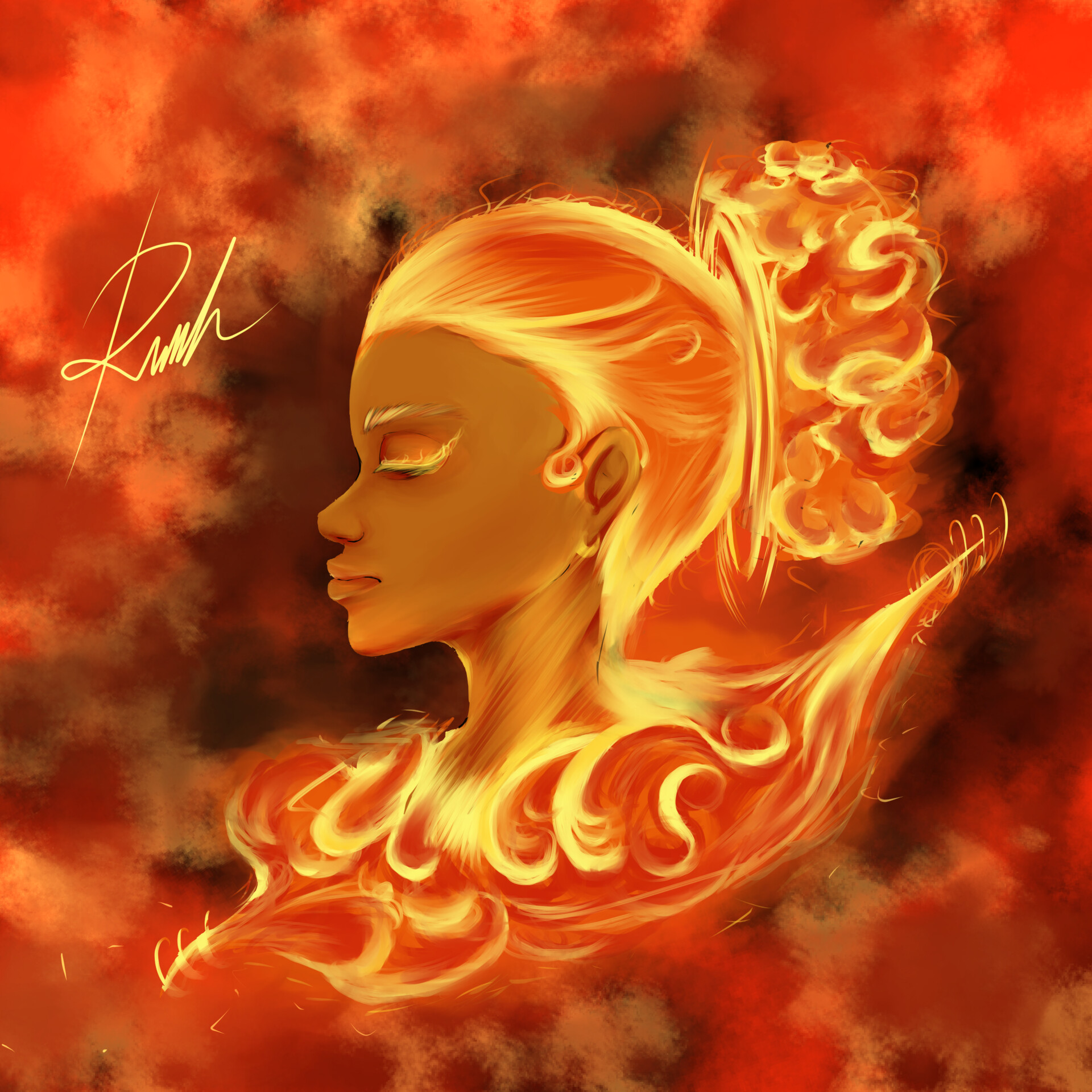 ArtStation - Fire's girl