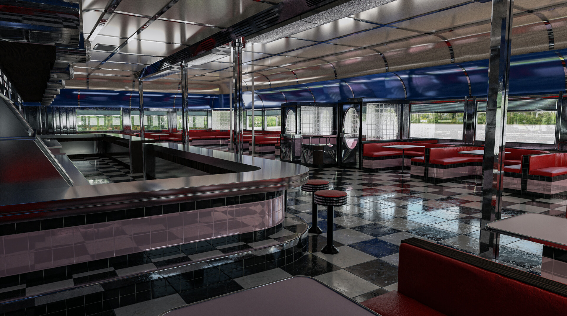 ArtStation - "Rosie's Diner Reborn"