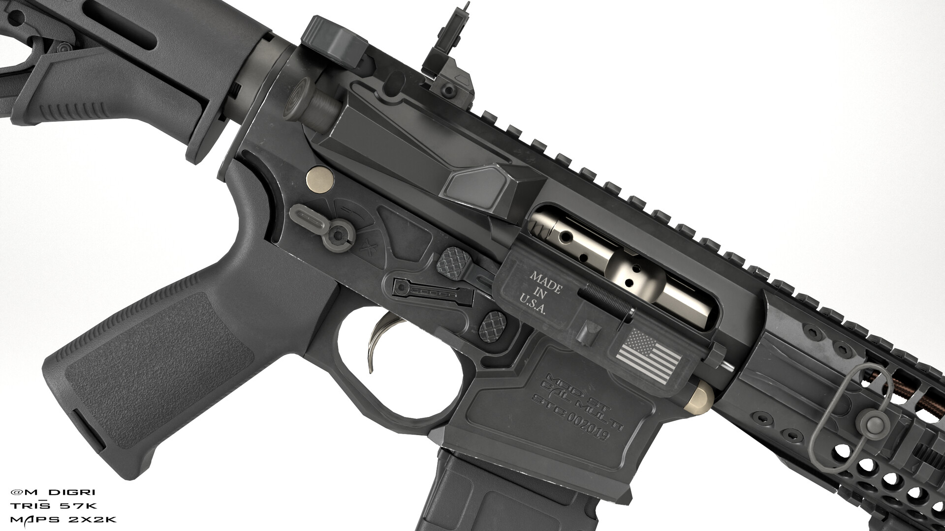 Marco Di Gristina - Spike's Tactical MRS-1 (Game-ready, Rigged, Breakdown)