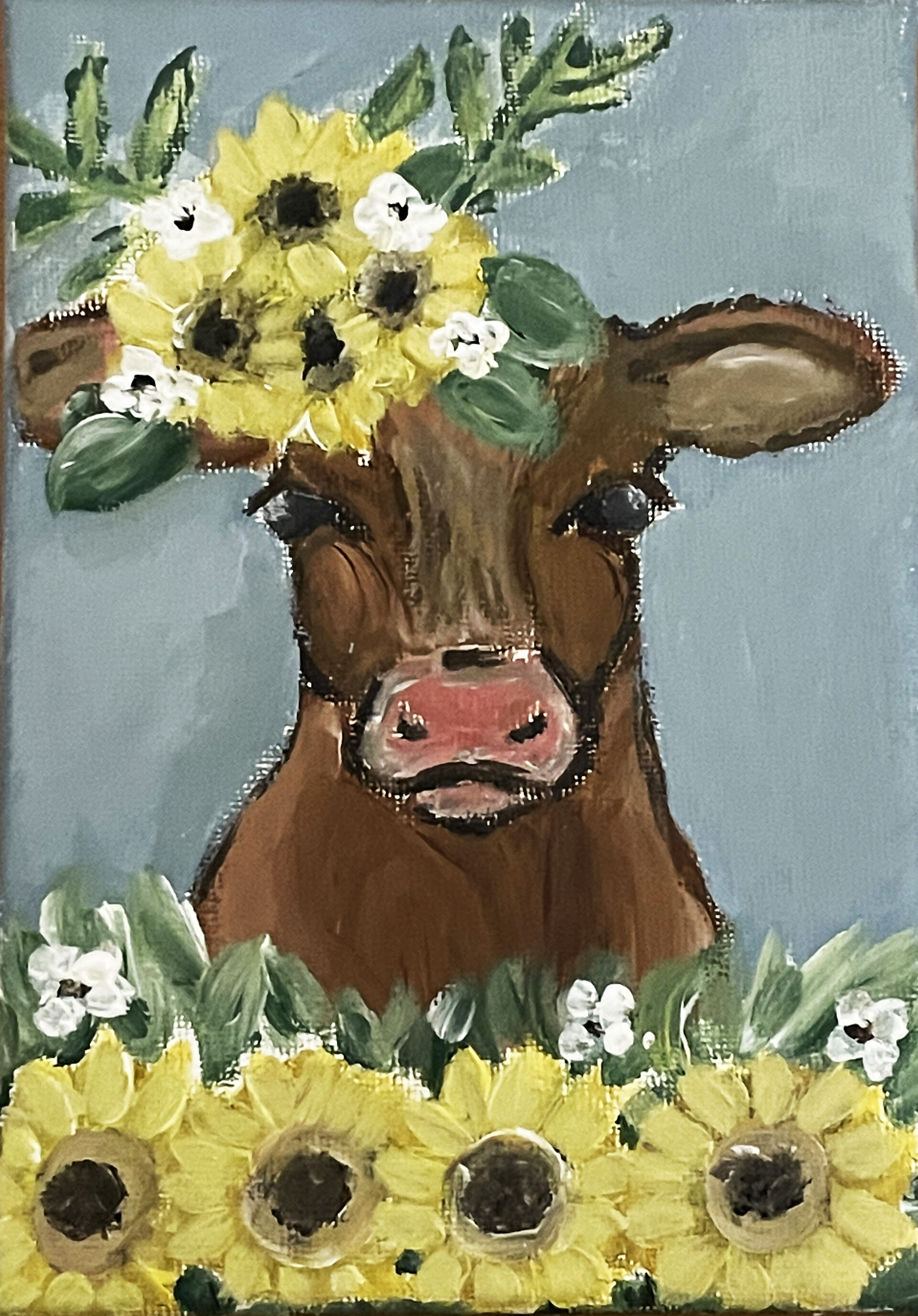 ArtStation - Cow In Sunflower Field