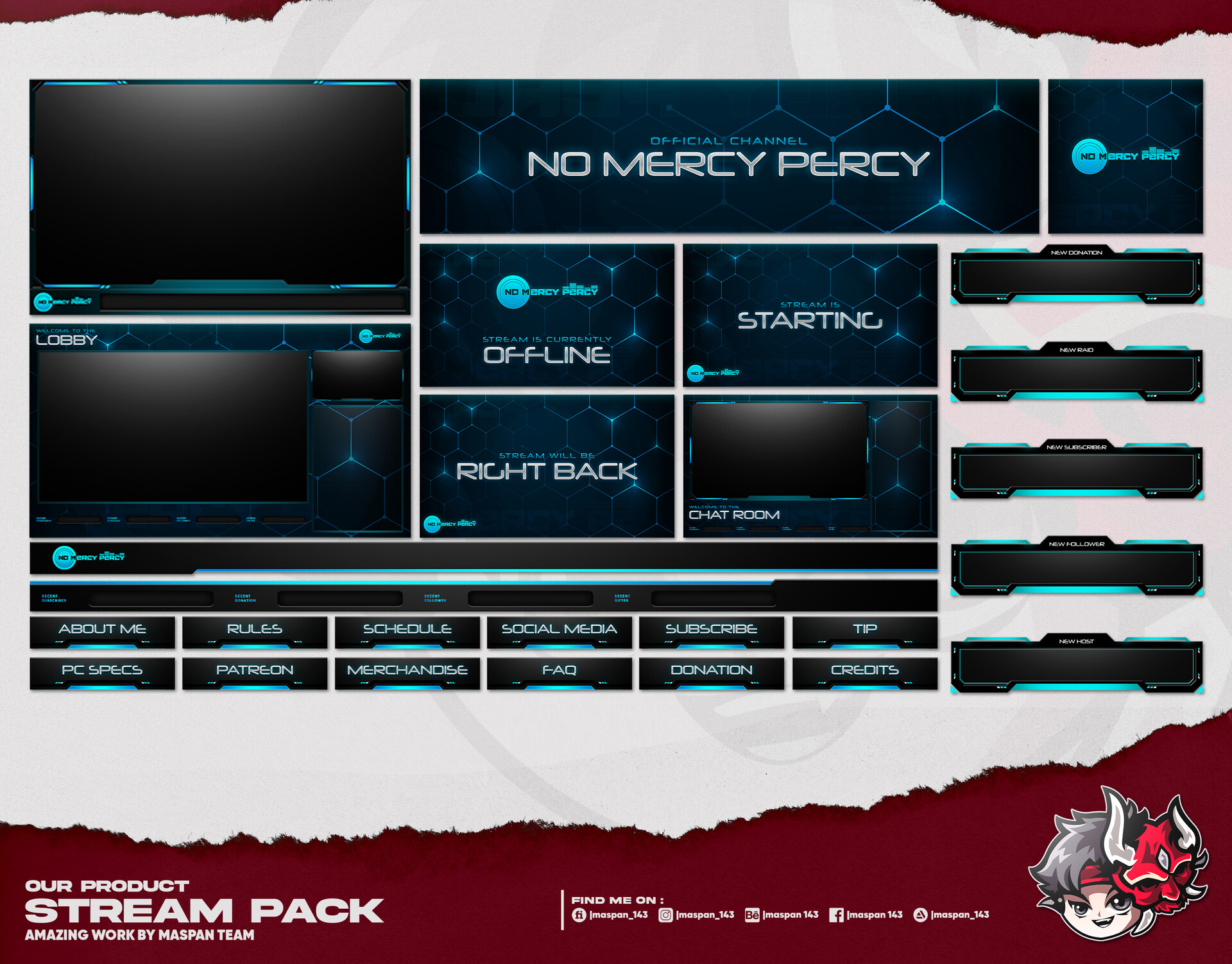 ArtStation - Custom Animated Twitch Overlay Package