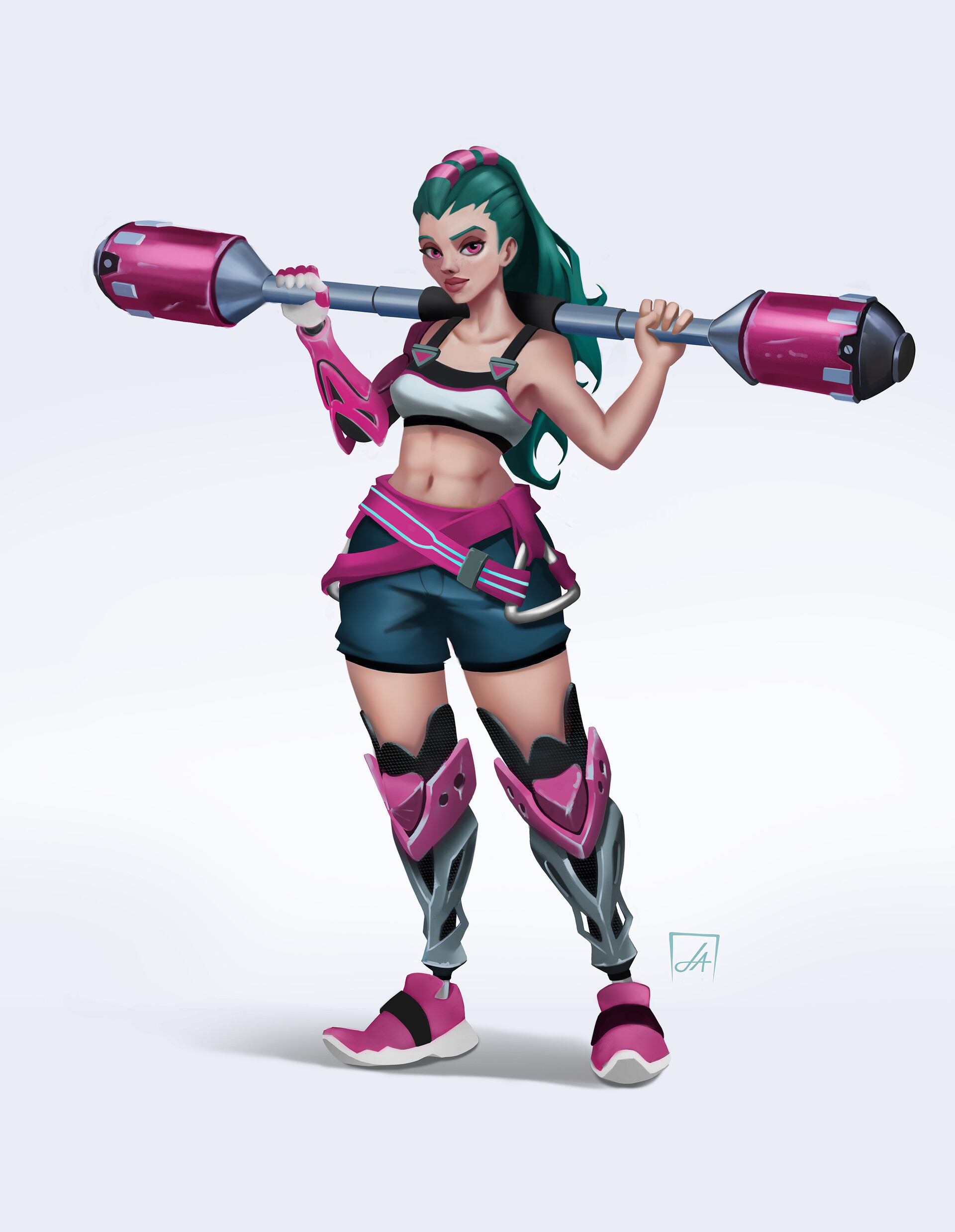 Artstation Female Figher Sci Fi Character Concept