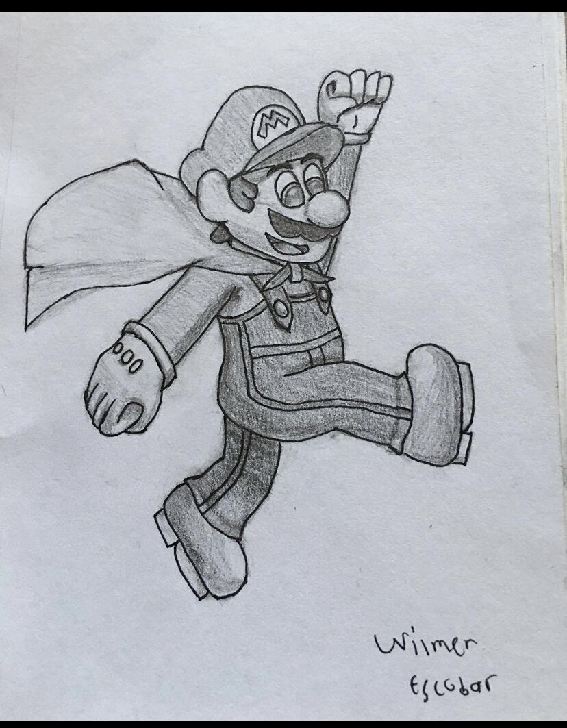 cape mario coloring pages