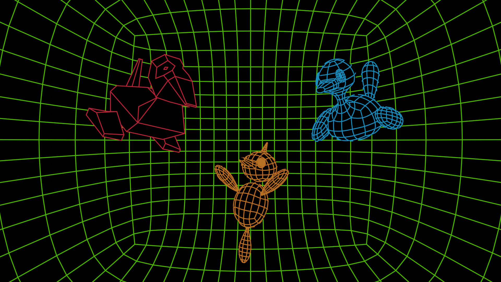 ArtStation - Wireframe Porygon evolution line