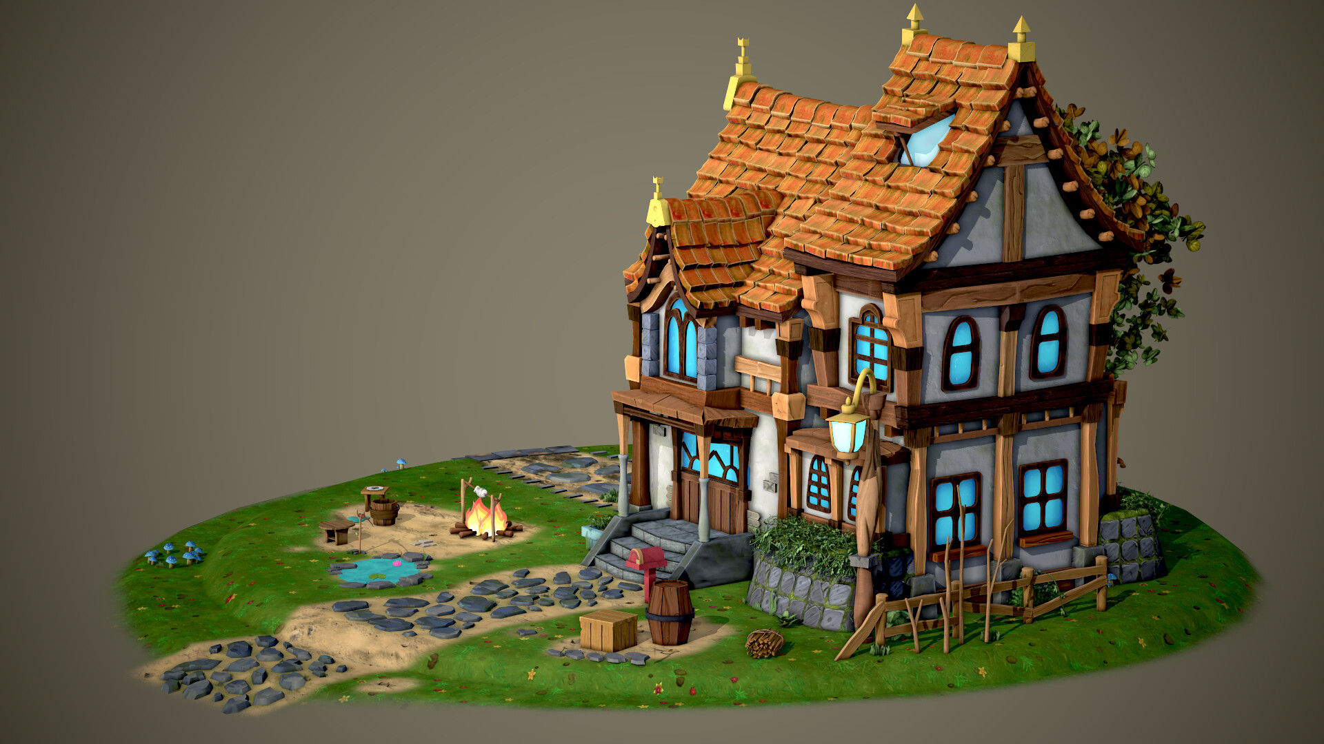 Alexey - Stylized house 3d Model