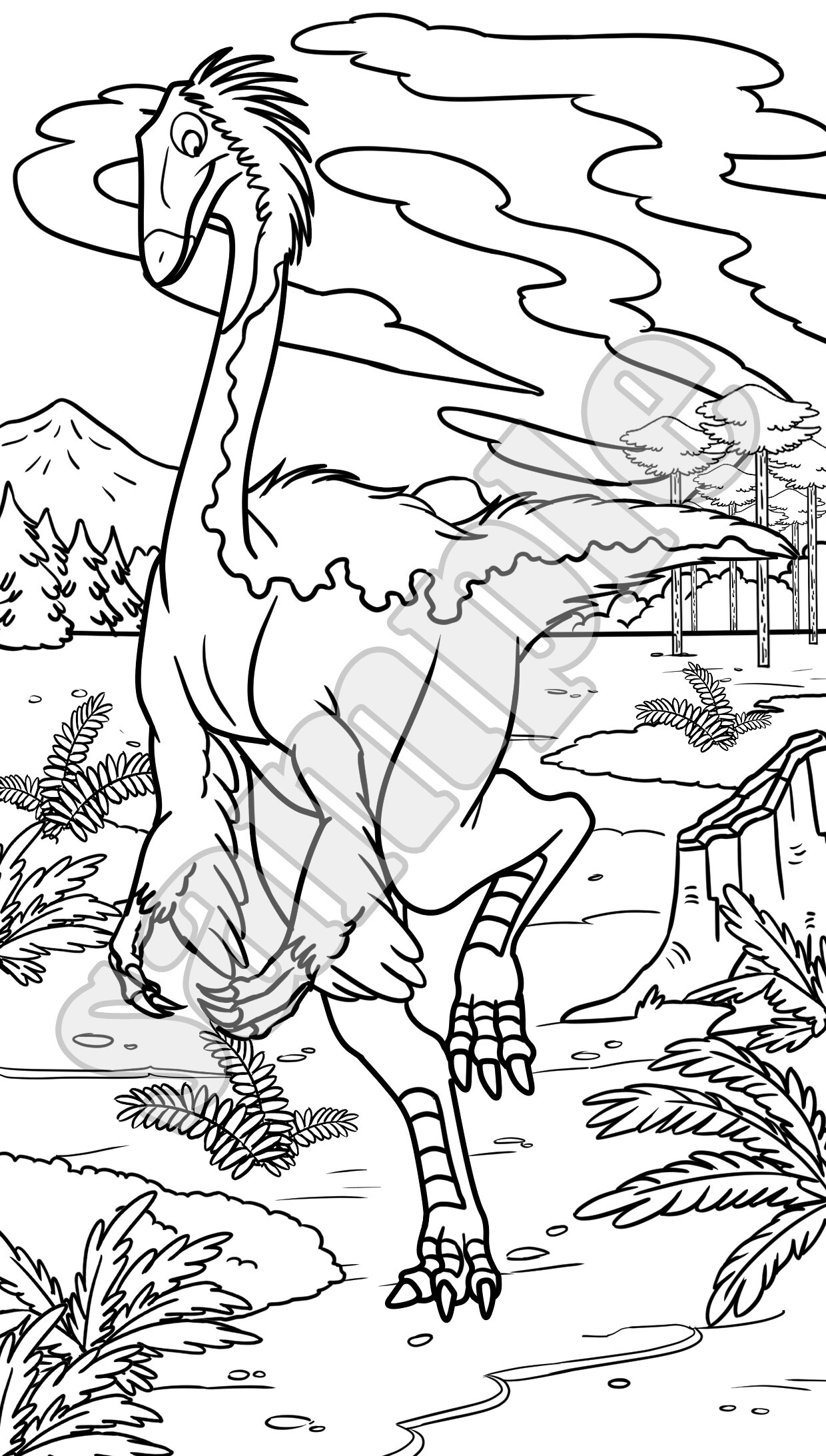 oviraptor coloring page