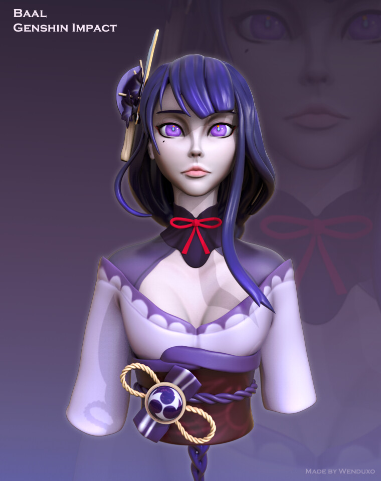 ArtStation - Baal/Raiden Shogun Genshin Impact