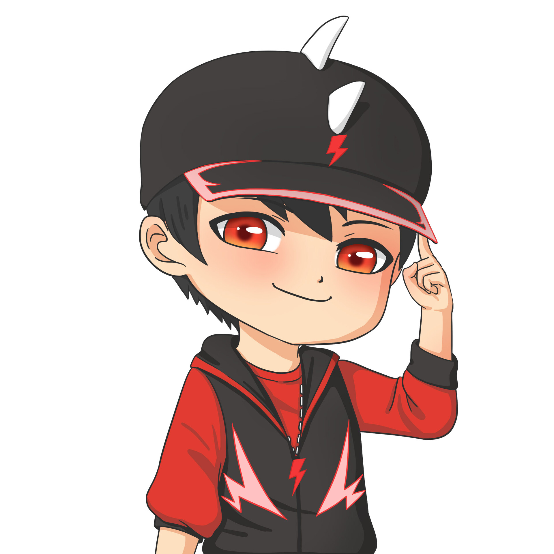 how to draw boboiboy lightning