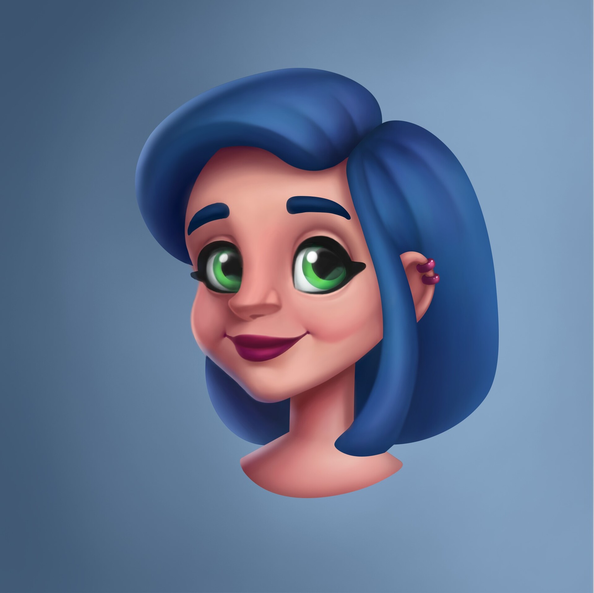 ArtStation - Pretty Girl 2D