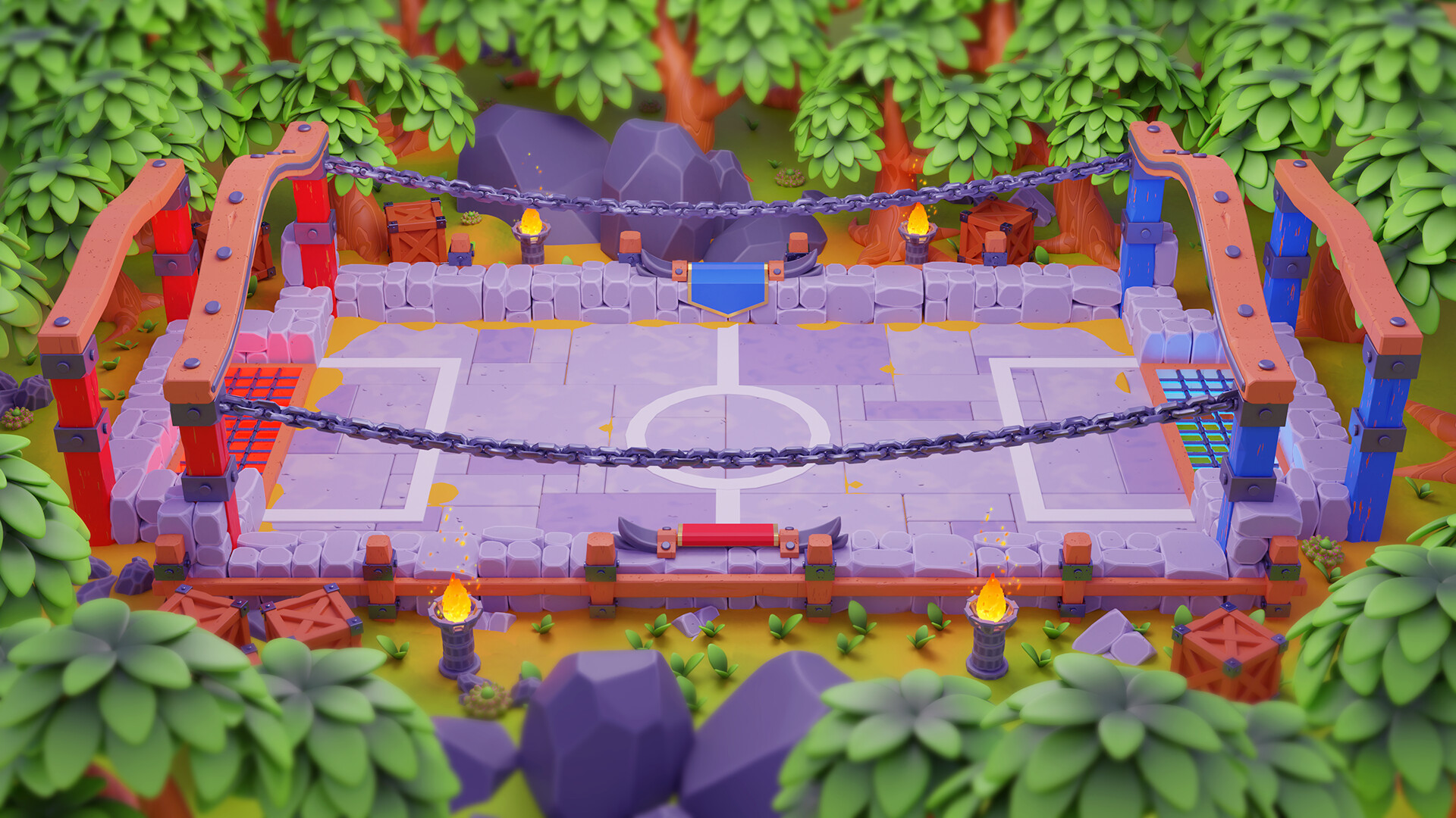 ArtStation - Stone Soccer Field