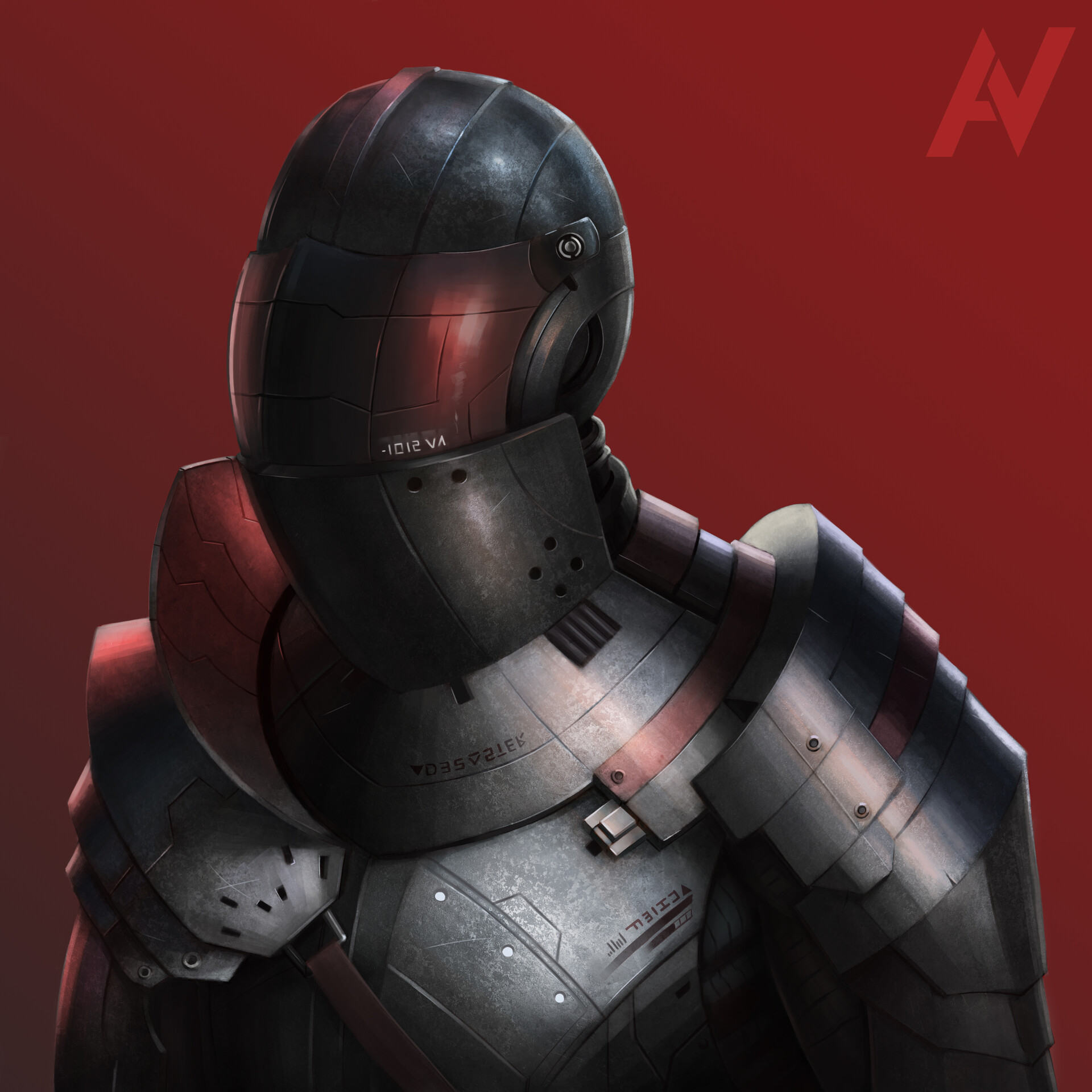 ArtStation - Futuristic Knight Commission