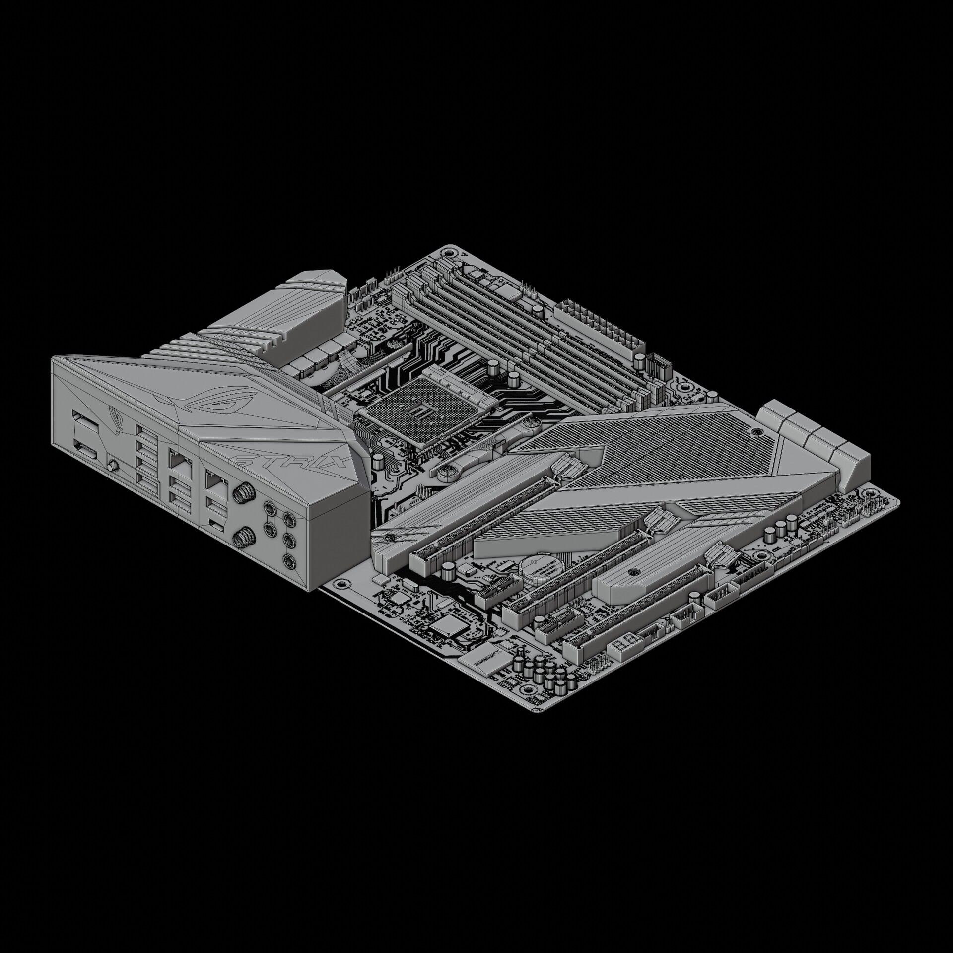 Daan Klein - ASUS ROG Strix X570-E Gaming - Hardsurface model