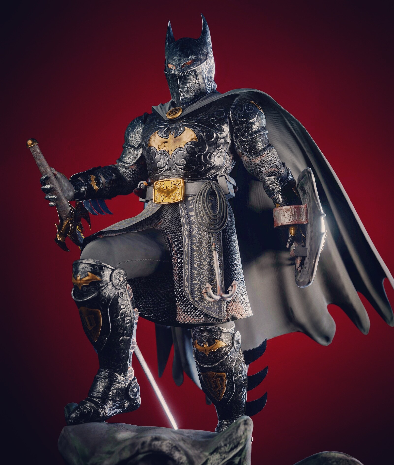 ArtStation - The Dark Knight of the Medieval Times