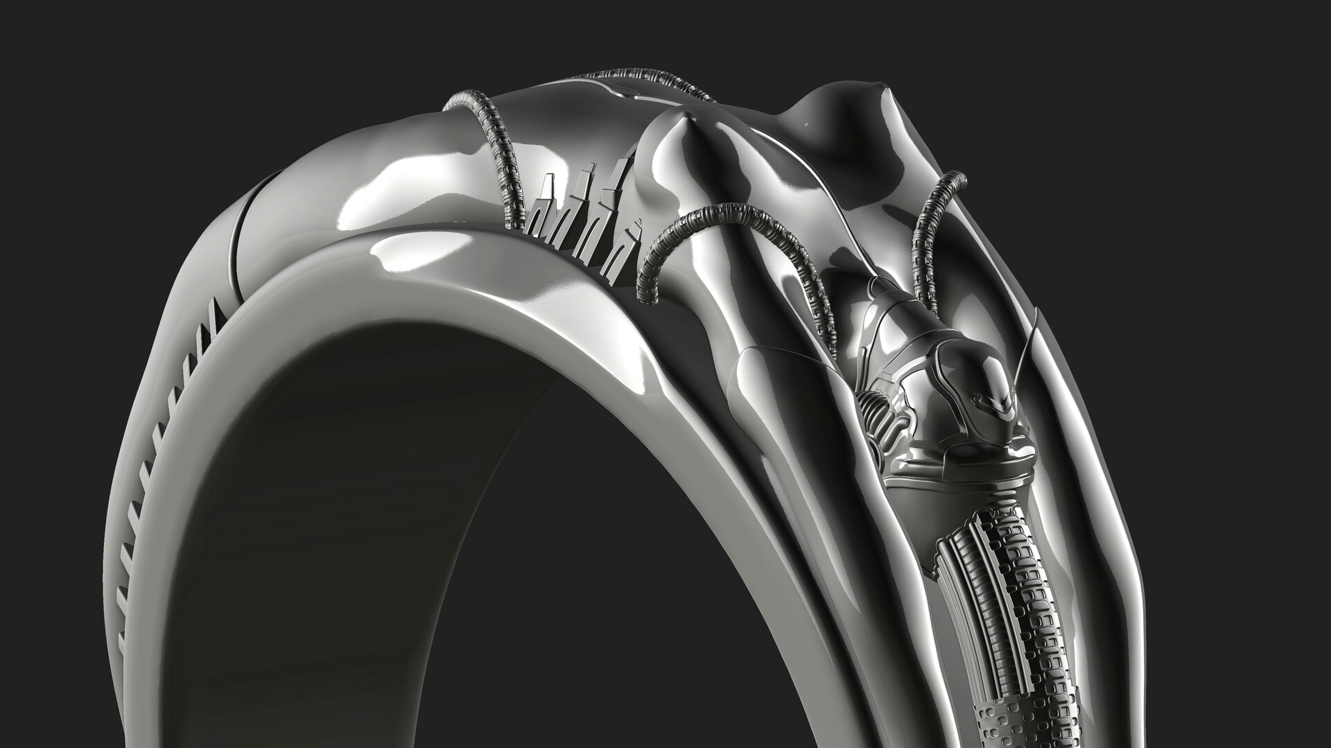 ArtStation - Sexy cyber ring Free 3D print model