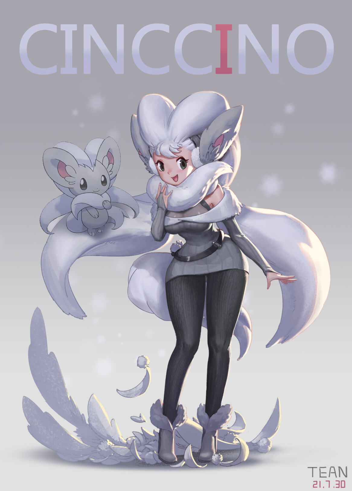 ArtStation - POKEMON-CINCCINO-Personification