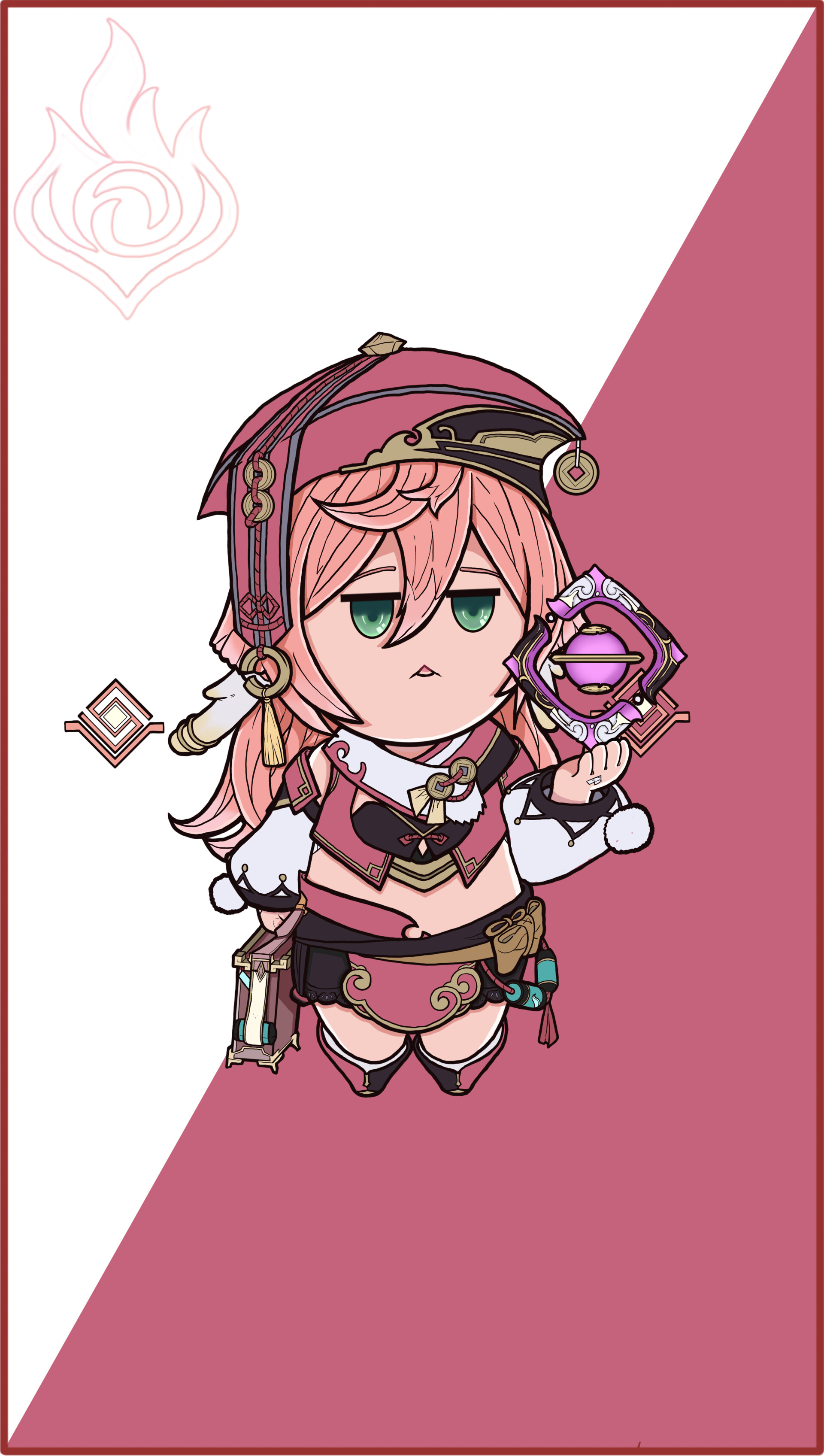 ArtStation - Yanfei Chibi Wallpaper