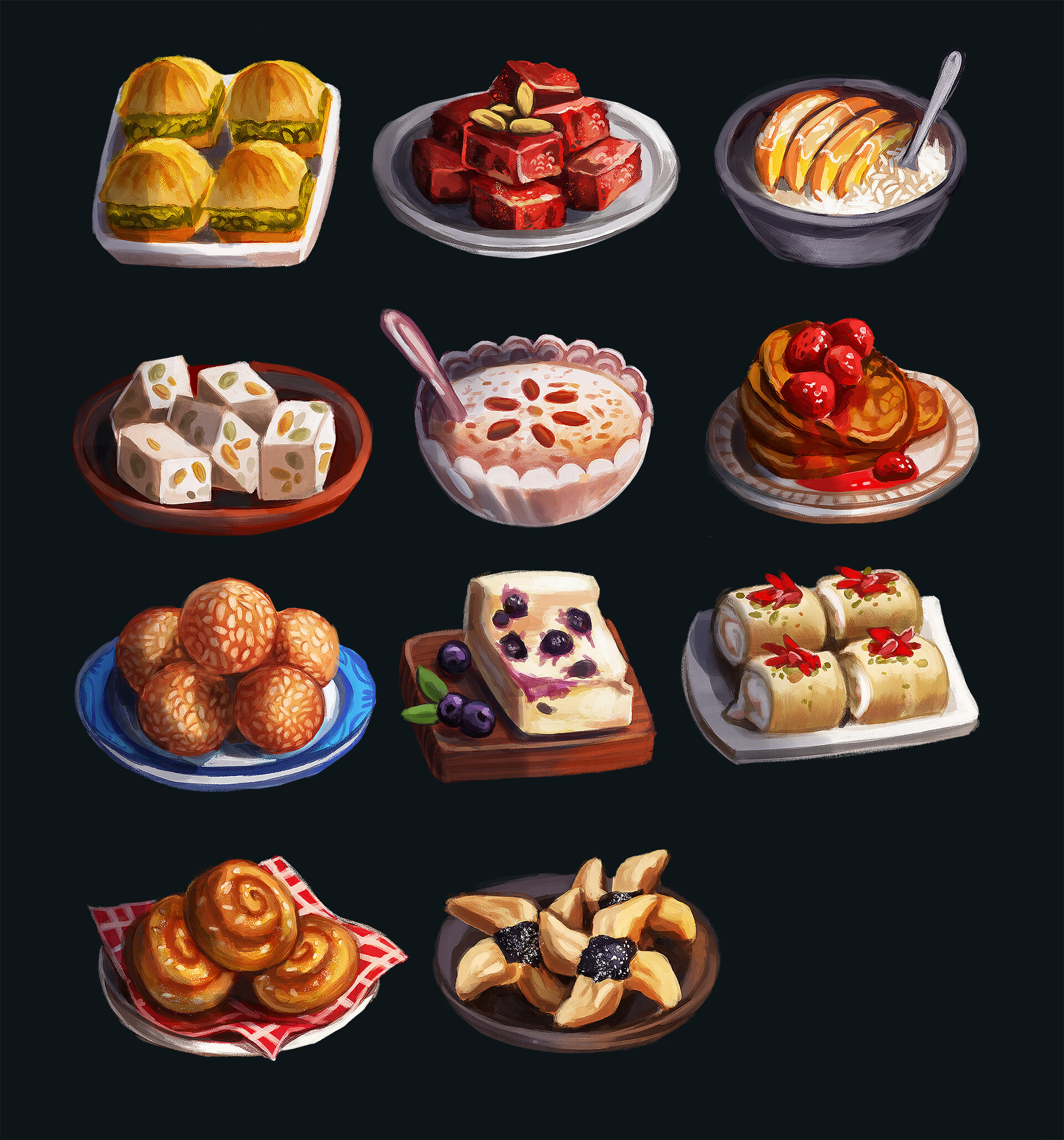 ArtStation - Dessert sketches