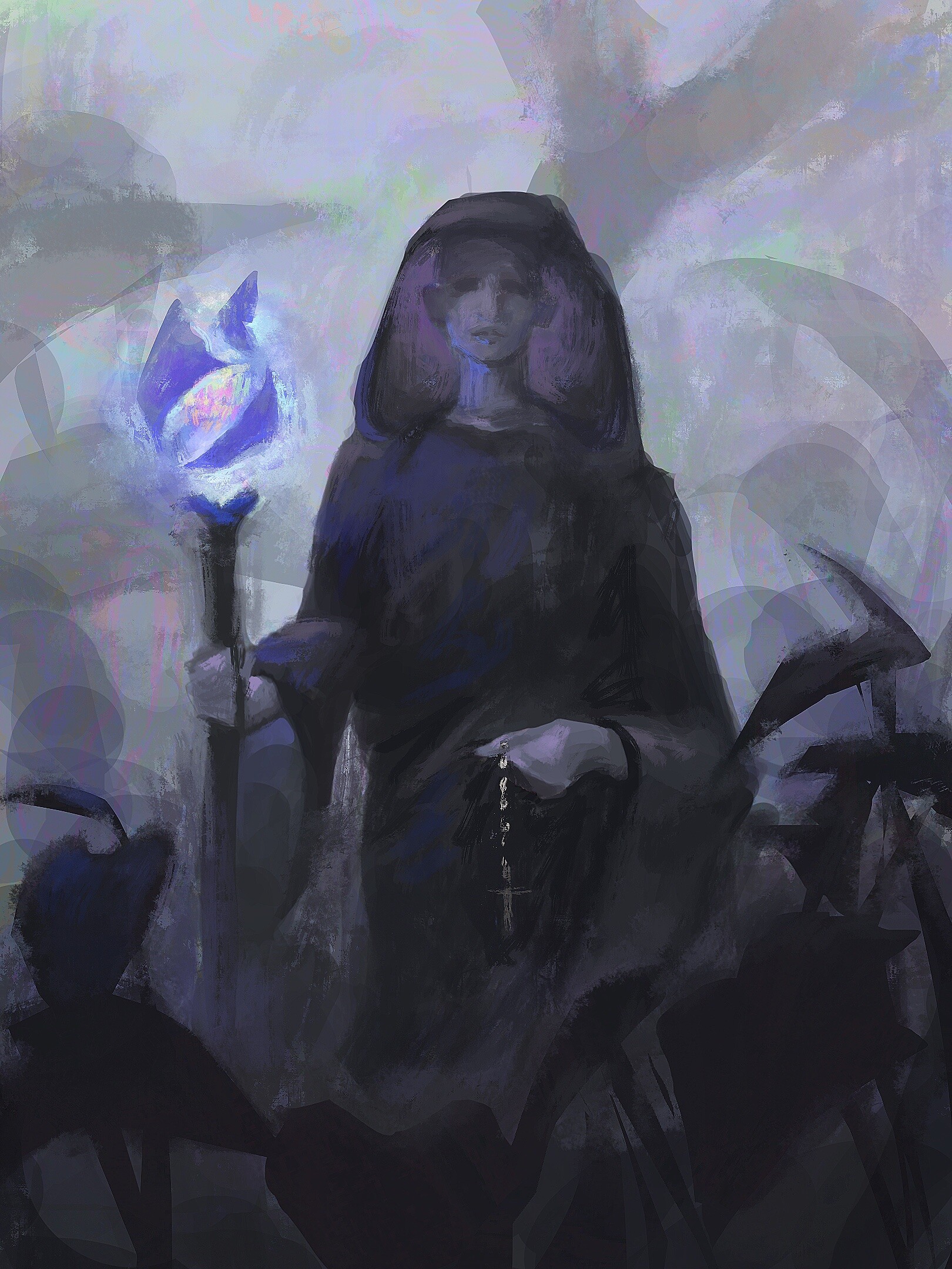 ArtStation - Wizard traipsing through a forest