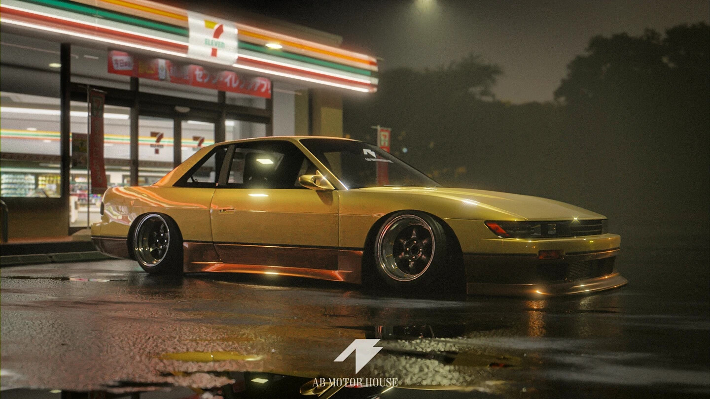 ArtStation - PS13 parked up at 7eleven