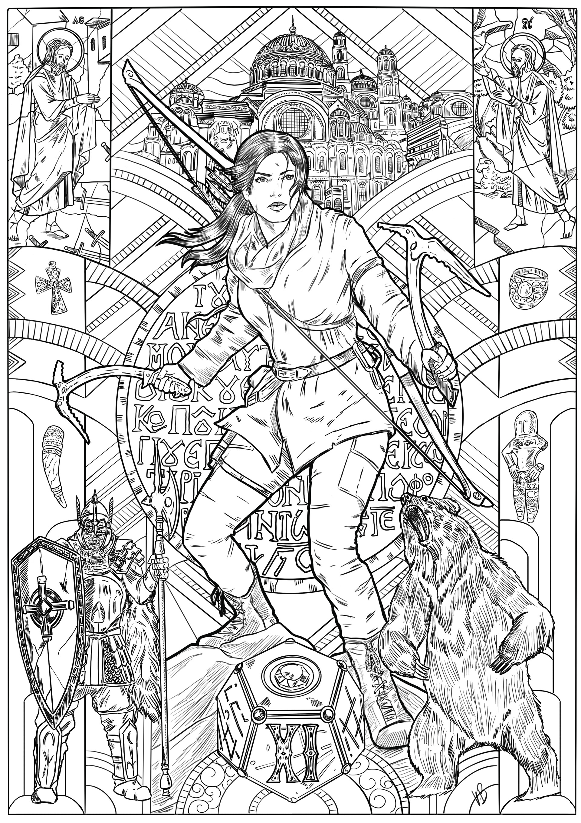 tomb raider adult coloring book