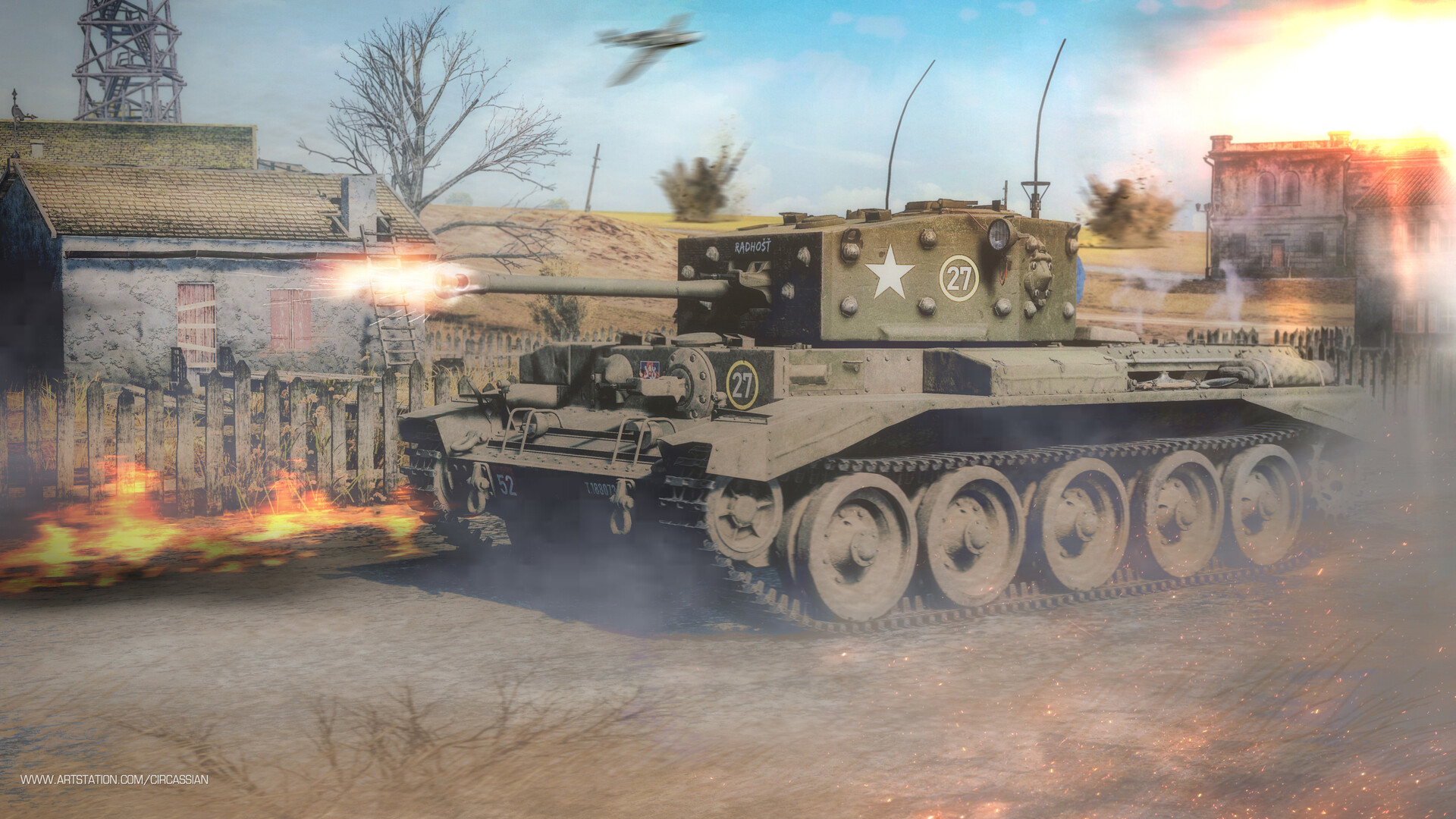 ArtStation - Czech Cromwell Mk5 named after Radhošť in Ústí nad Orlicí,