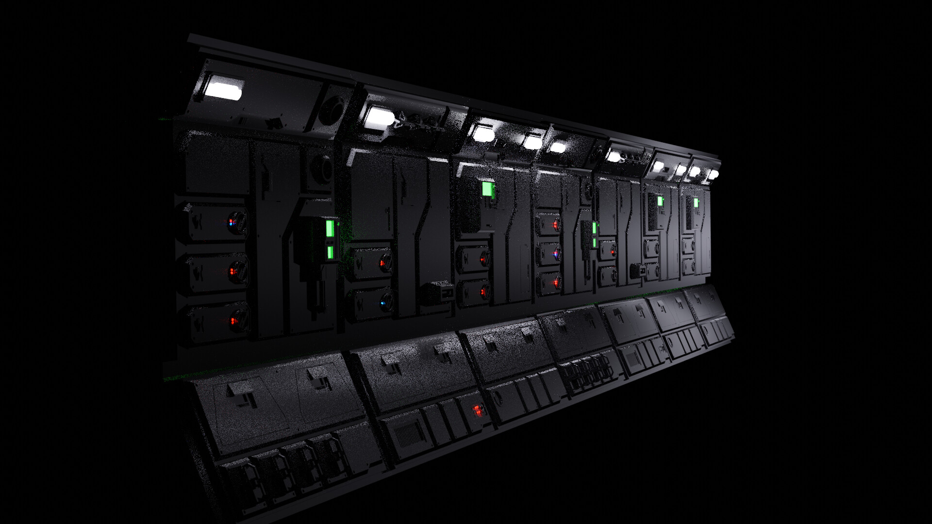 Sci-Fi 3D Models - Buildings, Spaceship, Wall Panels - Sci-Fi Wall Panels