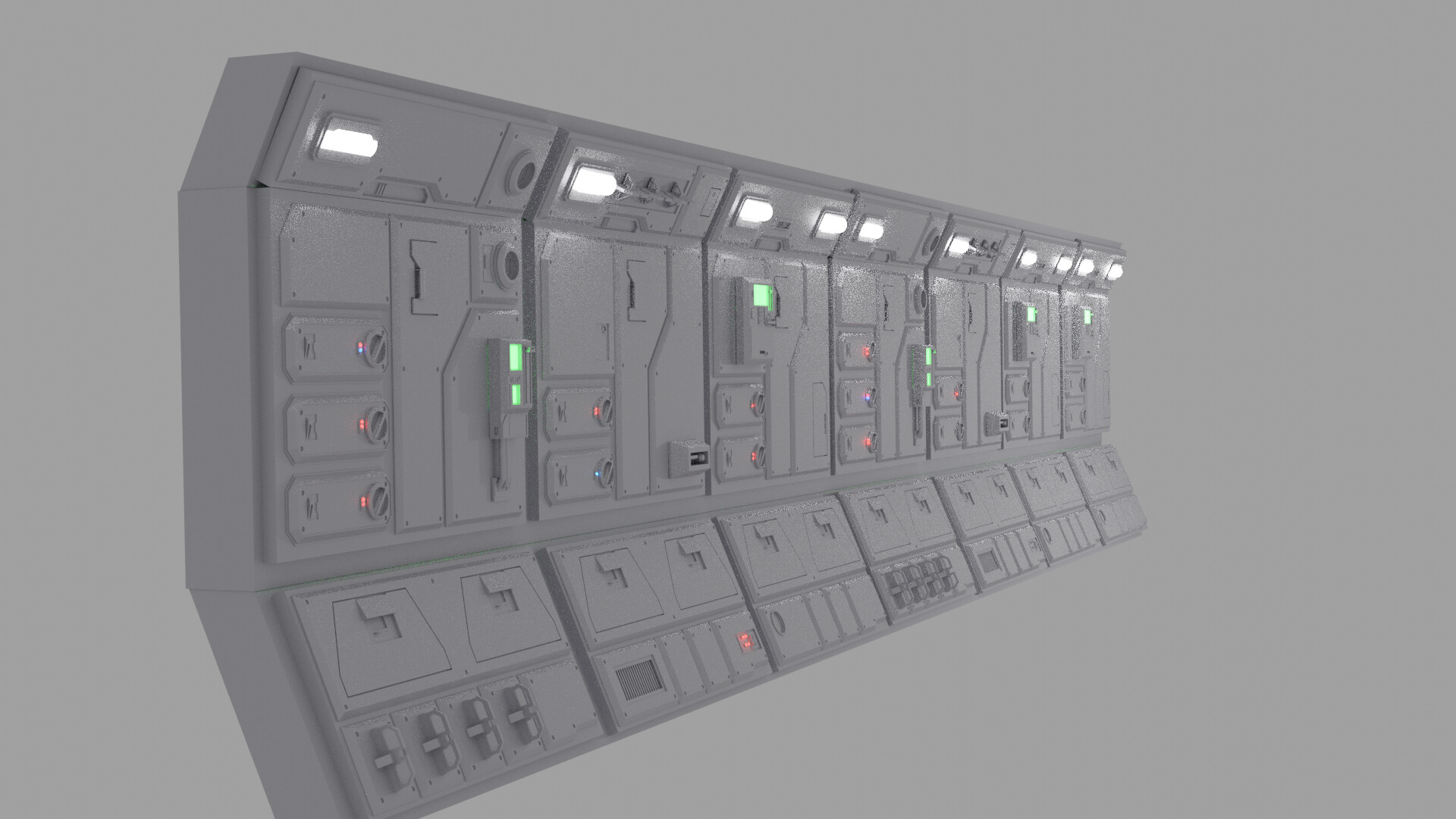 Sci-Fi 3D Models - Buildings, Spaceship, Wall Panels - Sci-Fi Wall Panels