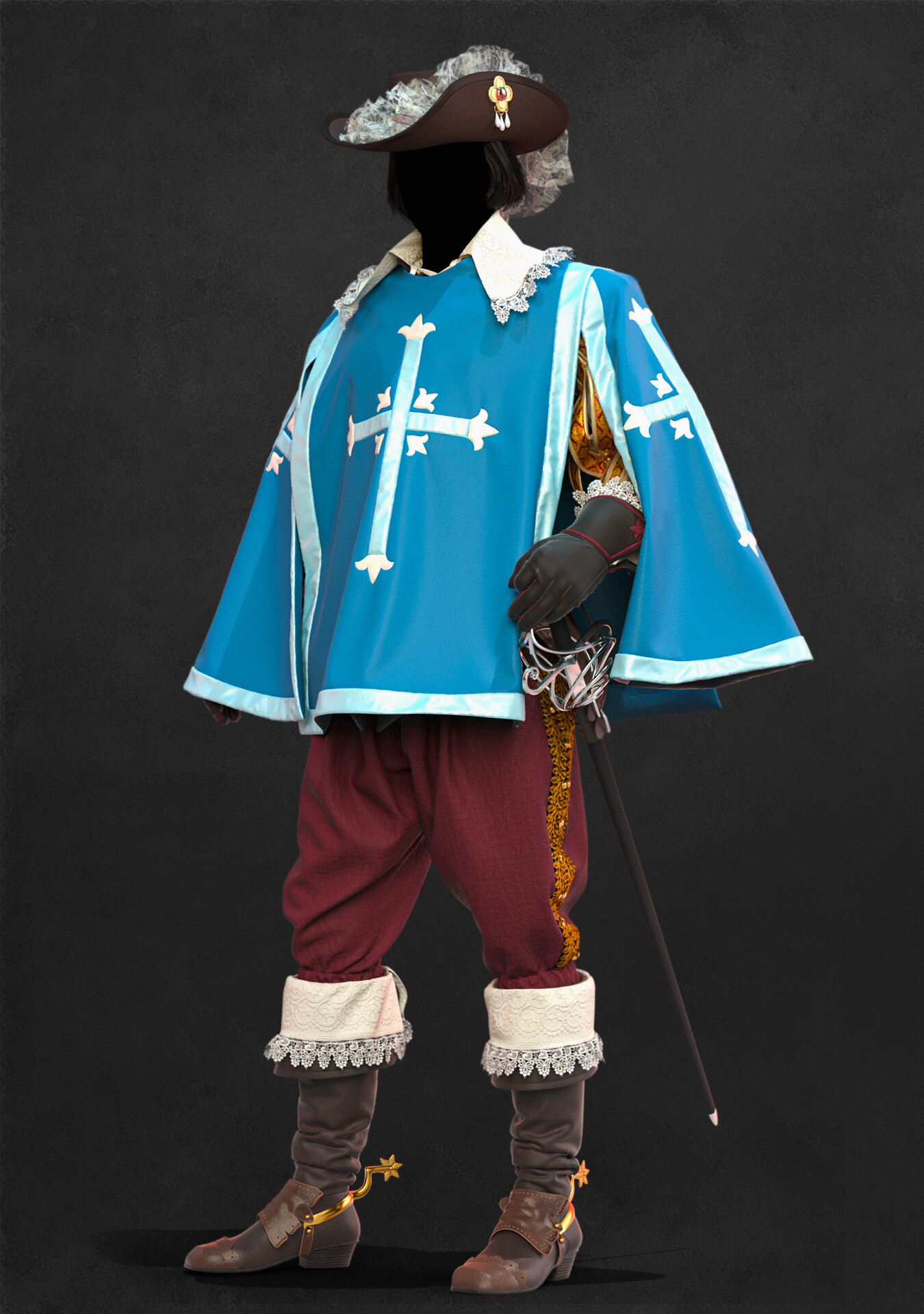 ArtStation - 17th century outfit.