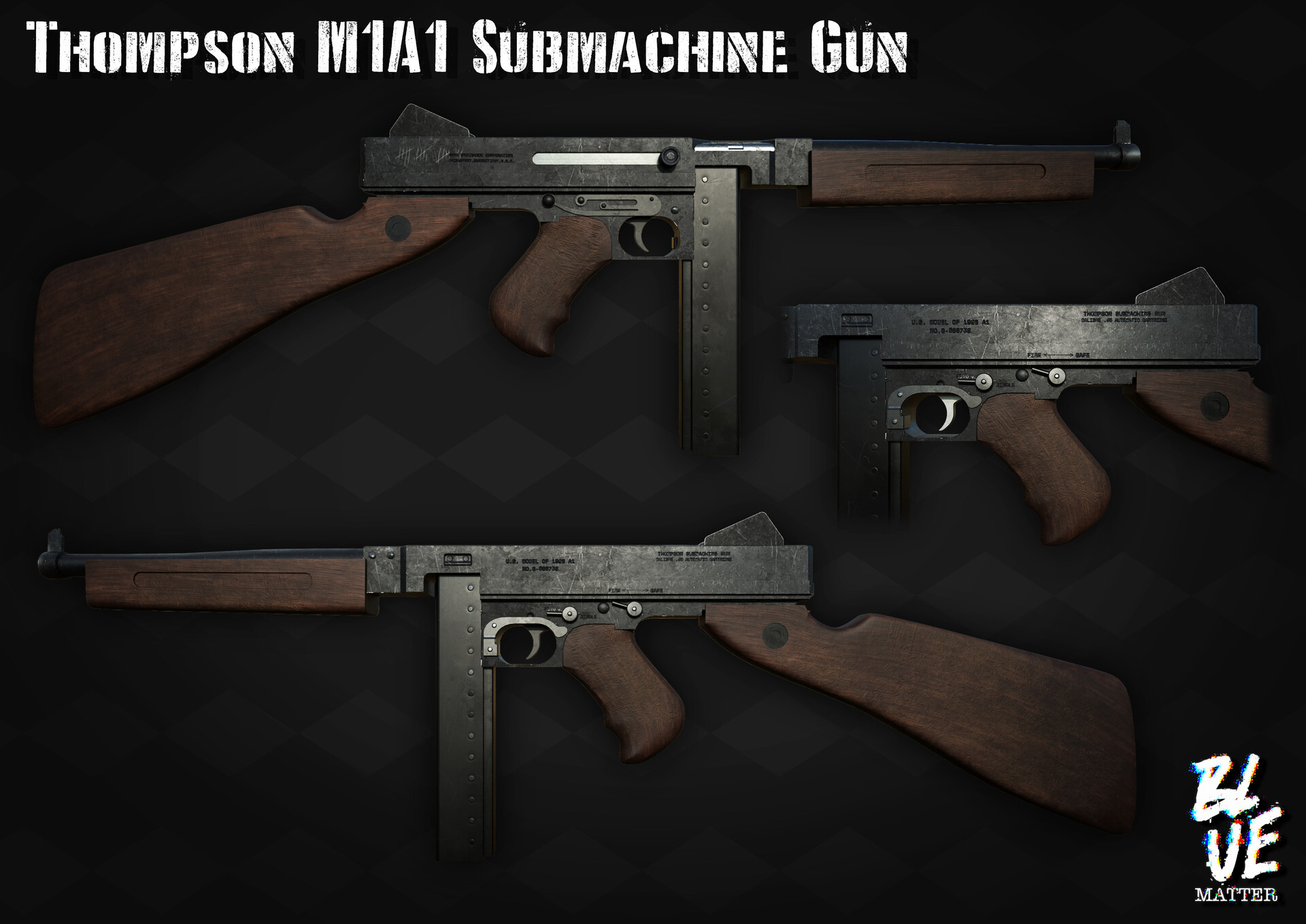 ArtStation - Thompson M1 Submachine Gun