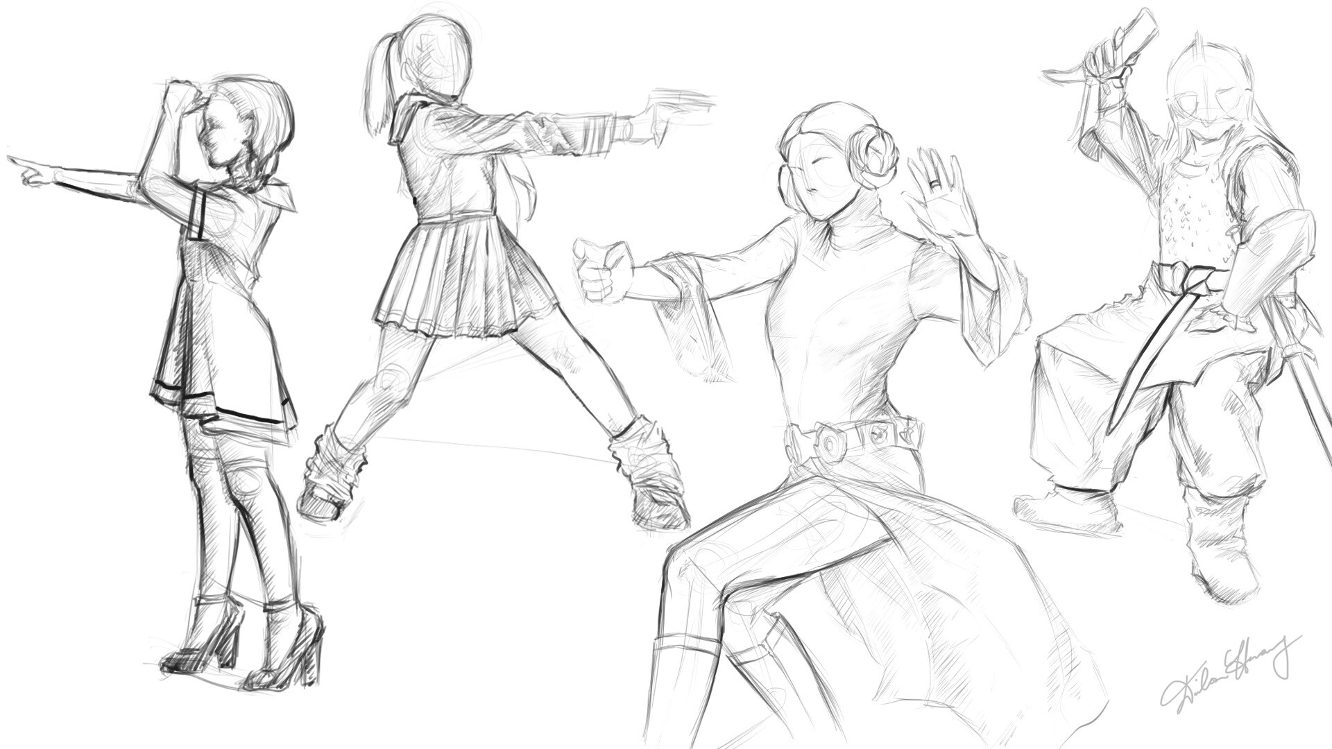 ArtStation - Clothing/Pose Practice 3/30/21