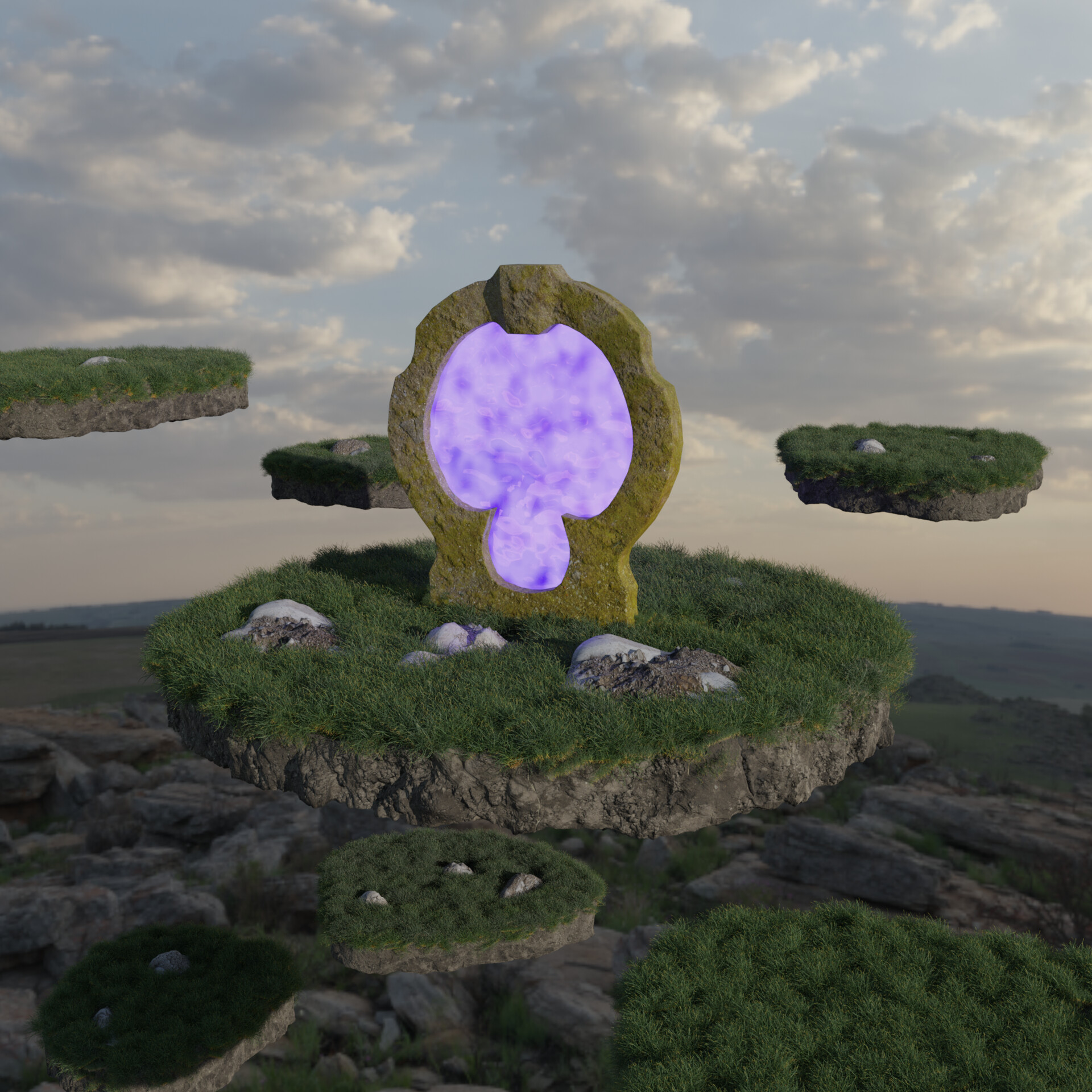 ArtStation - Portal on a floating island