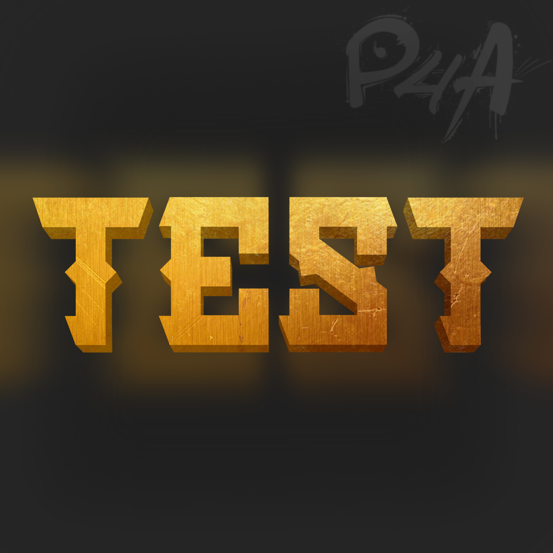 ArtStation - Test text logo, golden texture