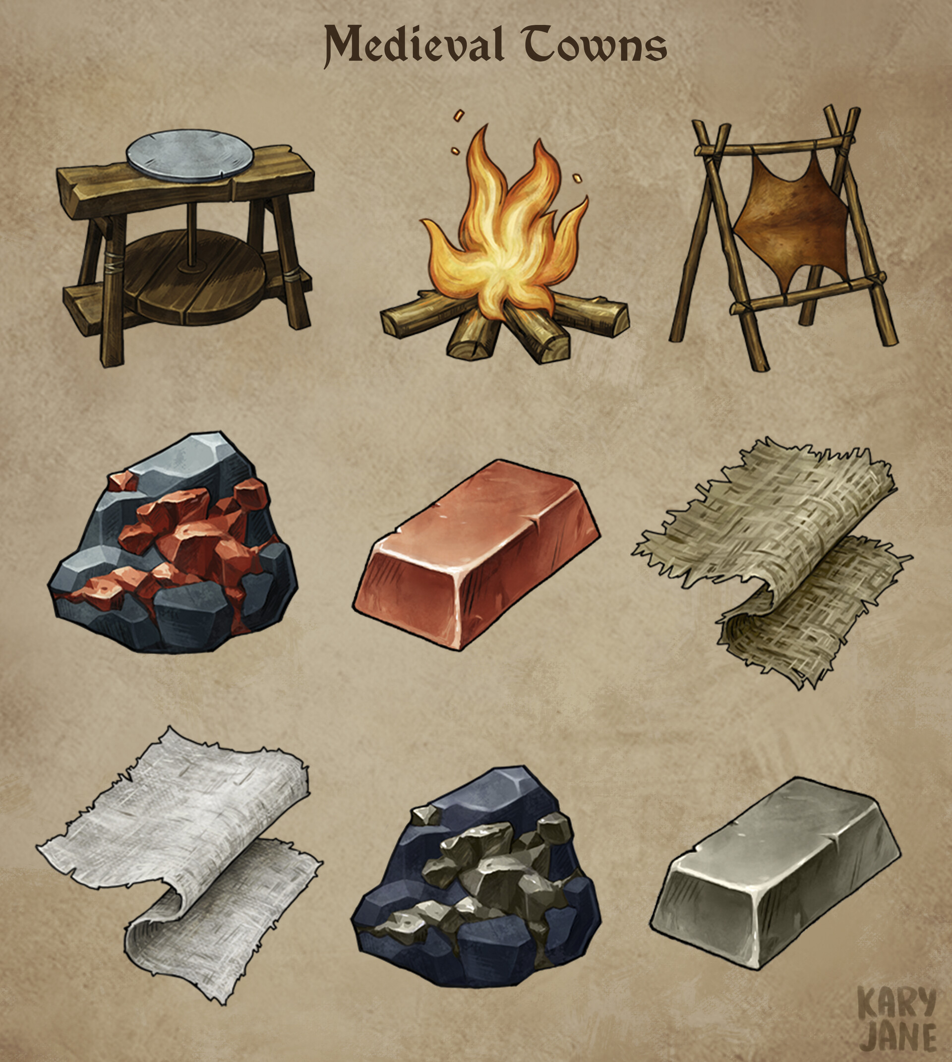 Kary Jane - Game Icons / UI / Assets