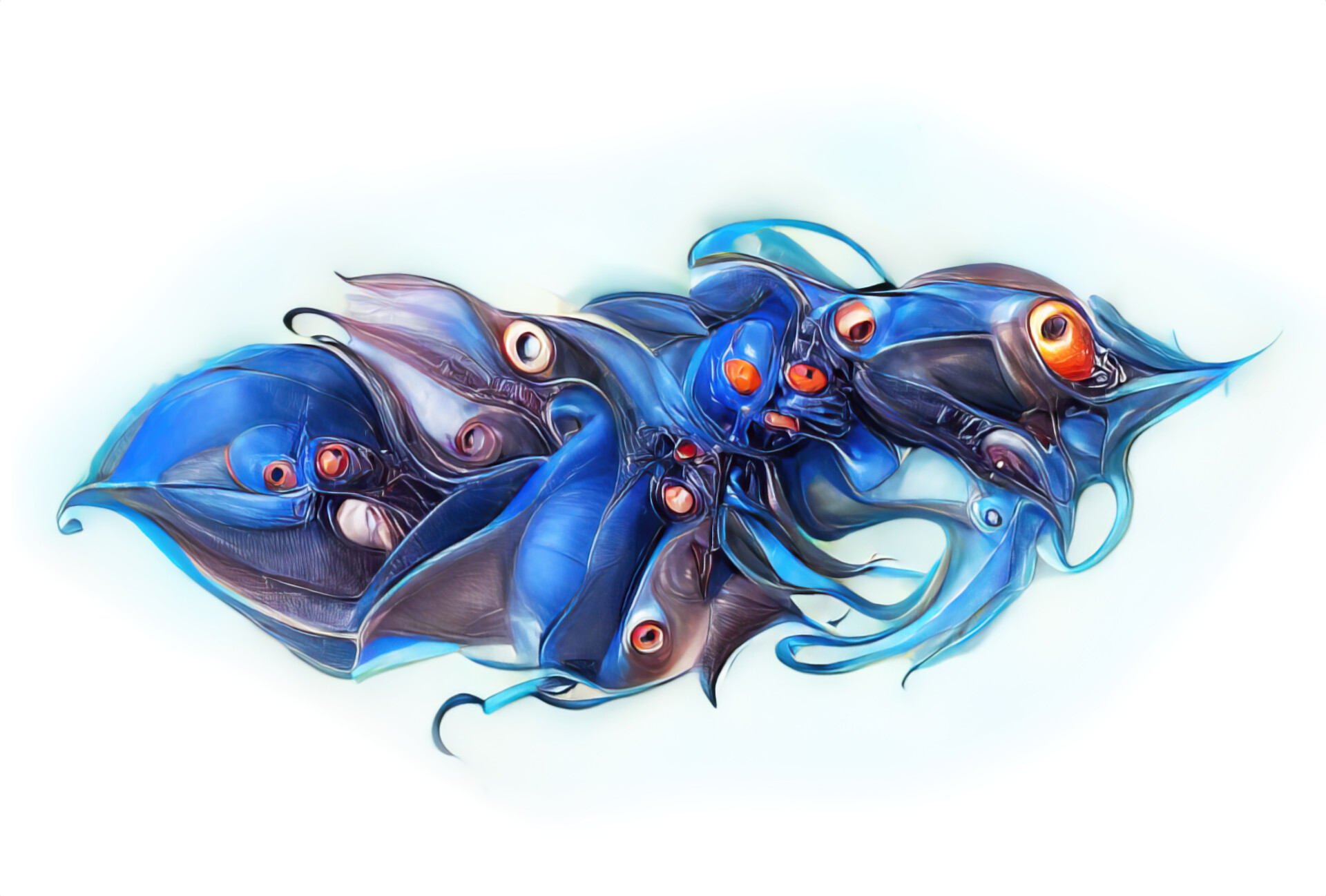 ArtStation - Concept Art - Alien Fish: Shallows/Reefs