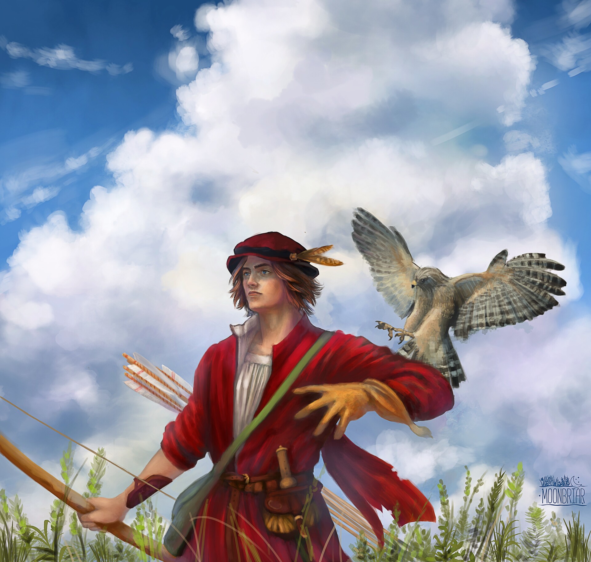 ArtStation - Longbow hunter sketch