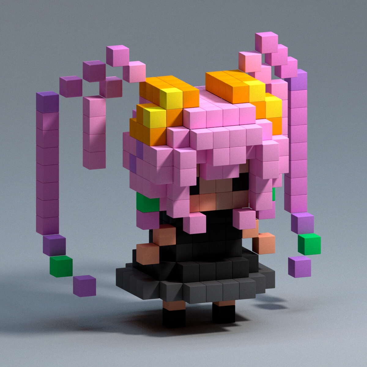 ArtStation - Voxel girl