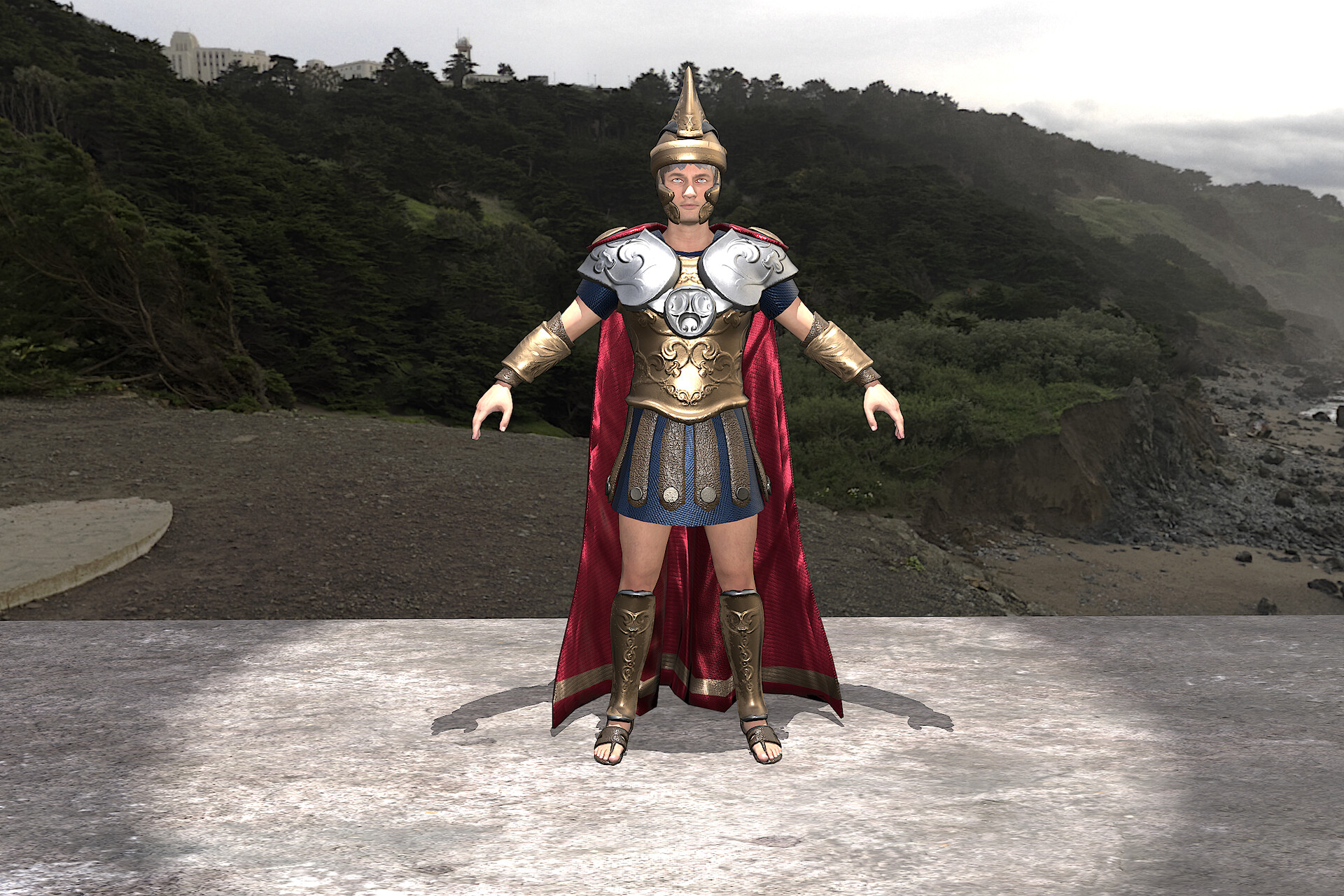 ArtStation - Roman greek warrior. 3D game character