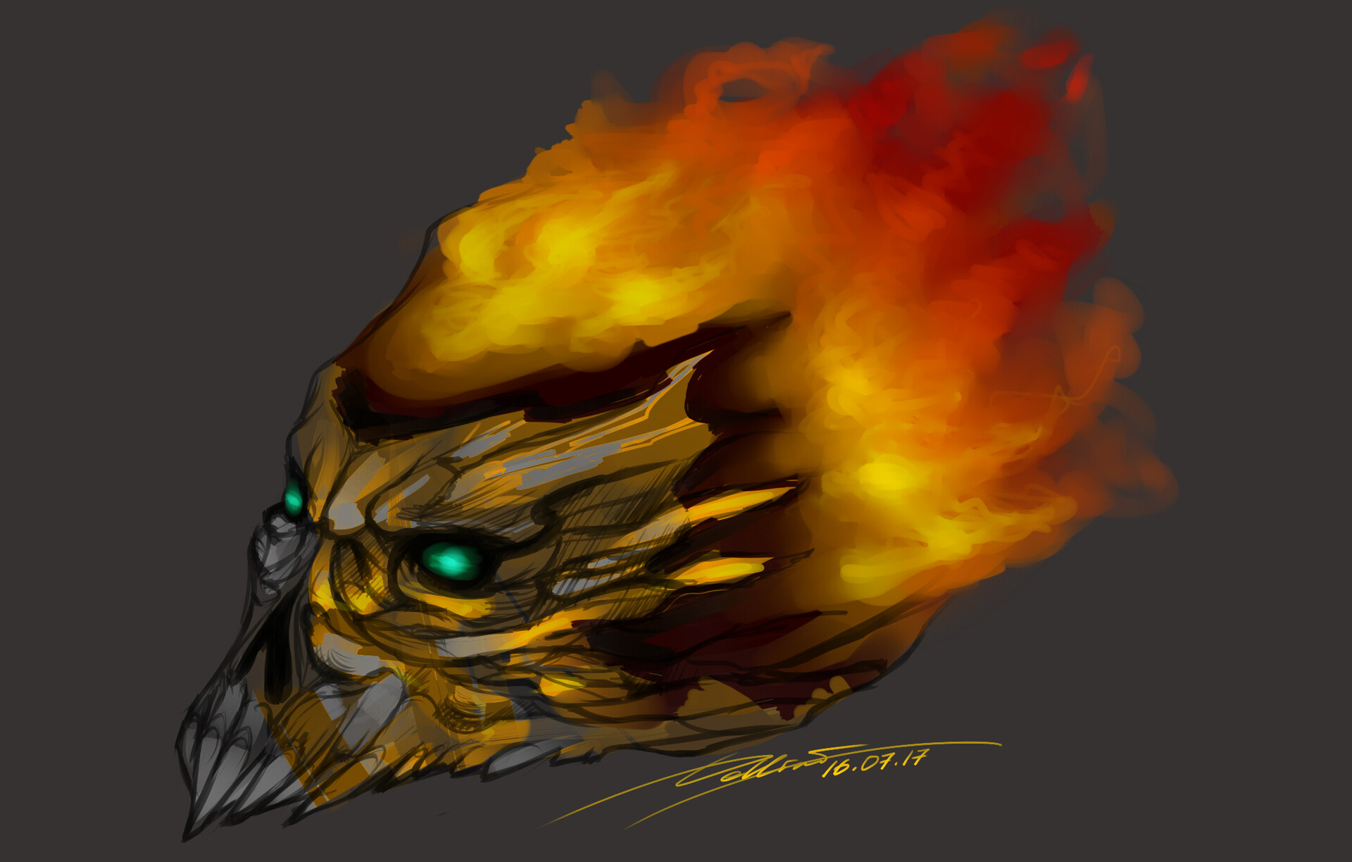 ArtStation - Scull sketch