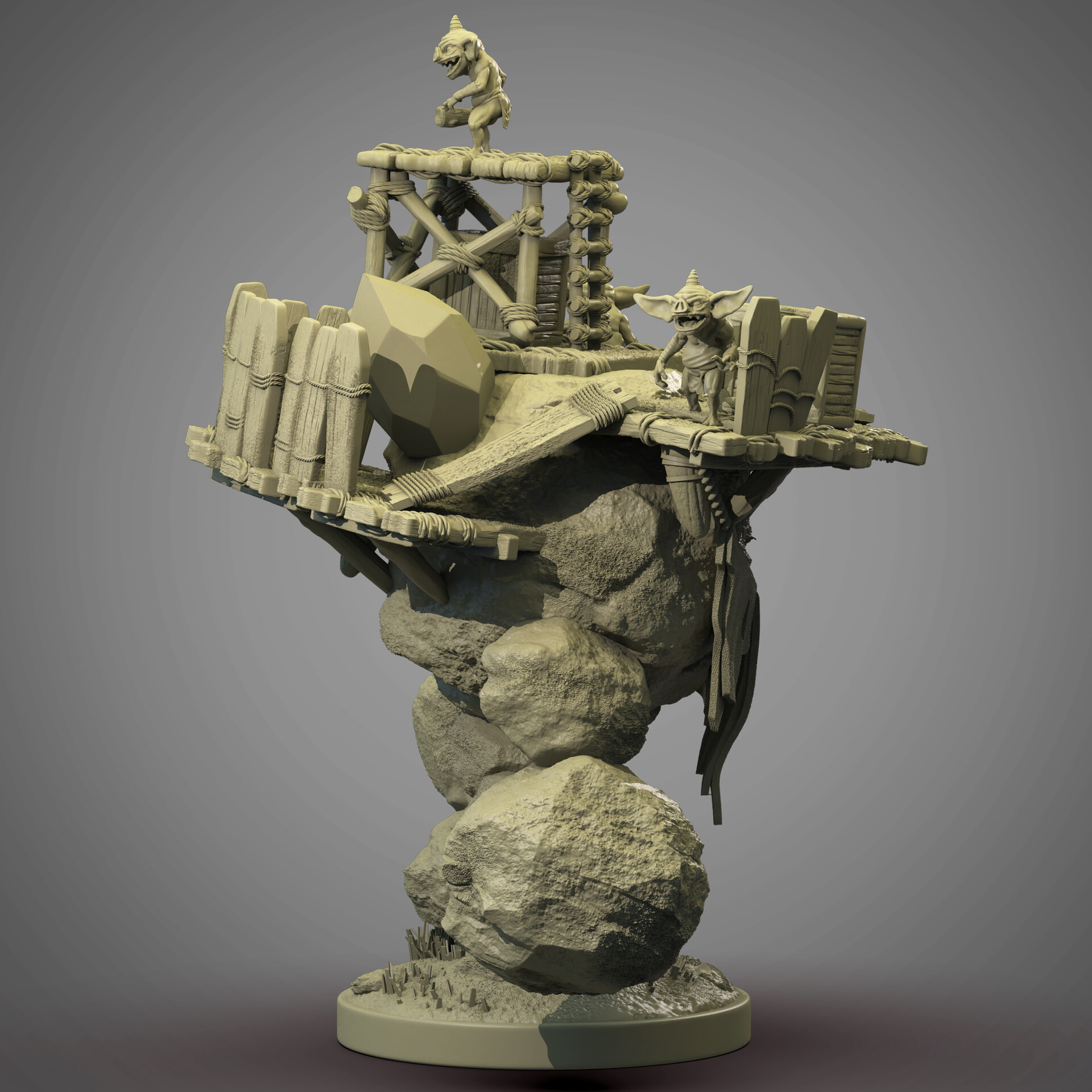 Ian Robinson - Bokoblin Stone Talus Fortress Statue (Fan Art)