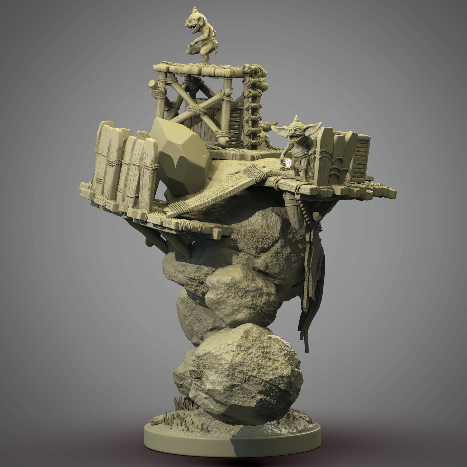 Ian Robinson - Bokoblin Stone Talus Fortress Statue (Fan Art)