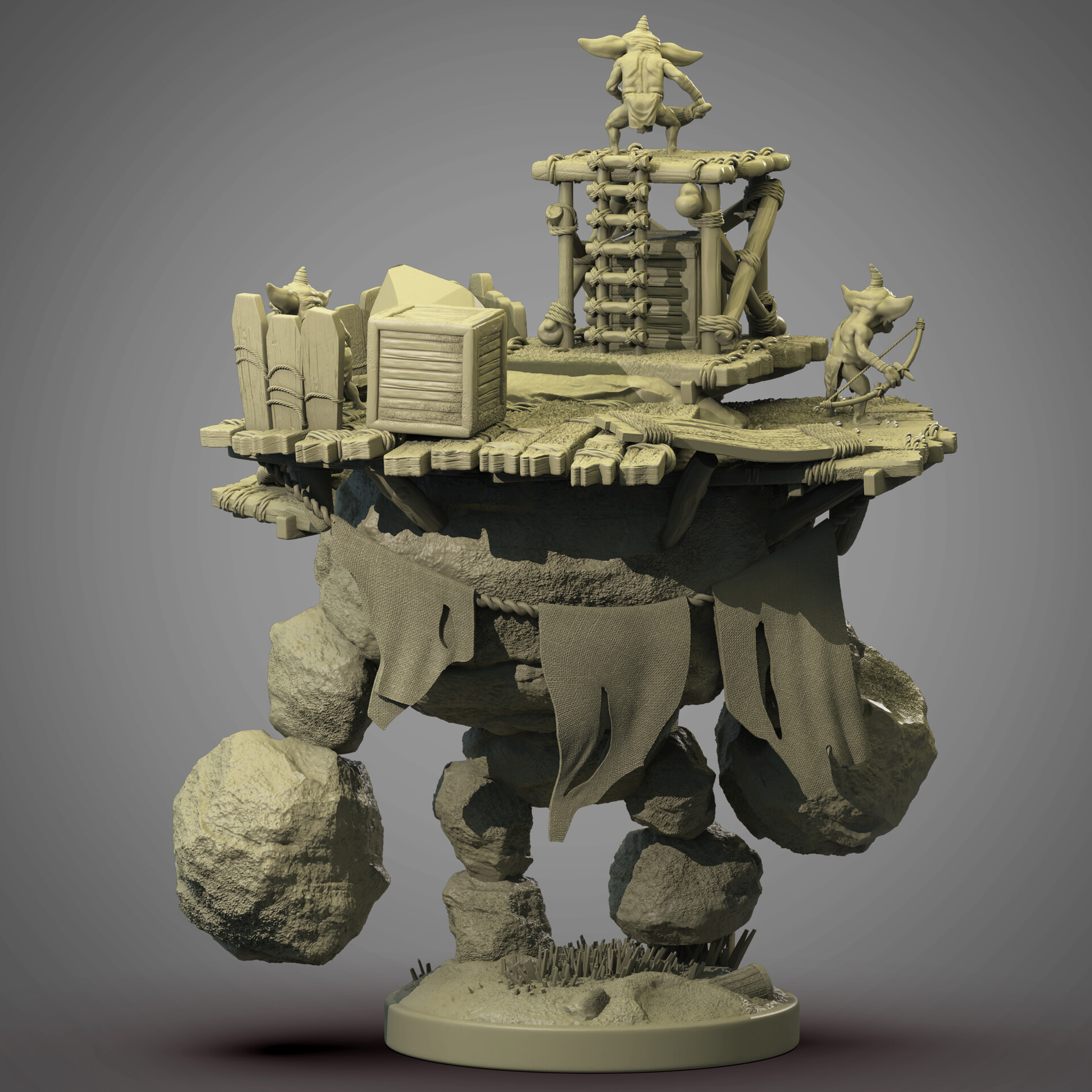 Ian Robinson - Bokoblin Stone Talus Fortress Statue (Fan Art)