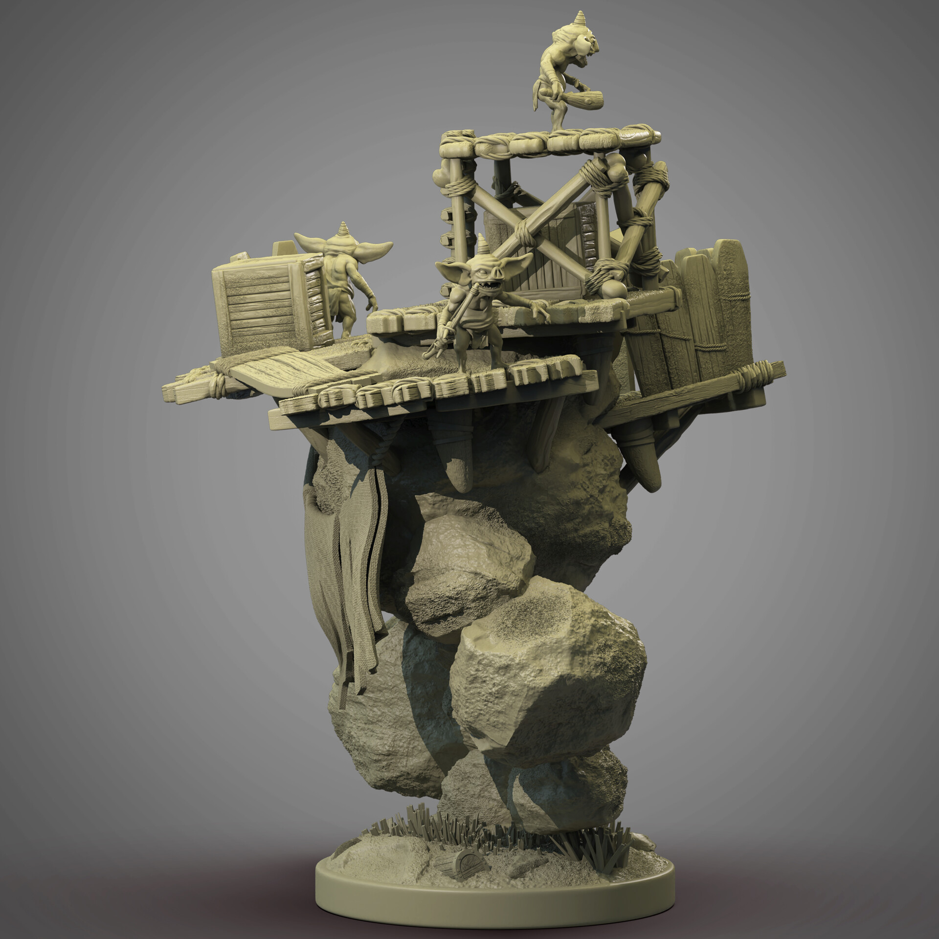 Ian Robinson - Bokoblin Stone Talus Fortress Statue (Fan Art)