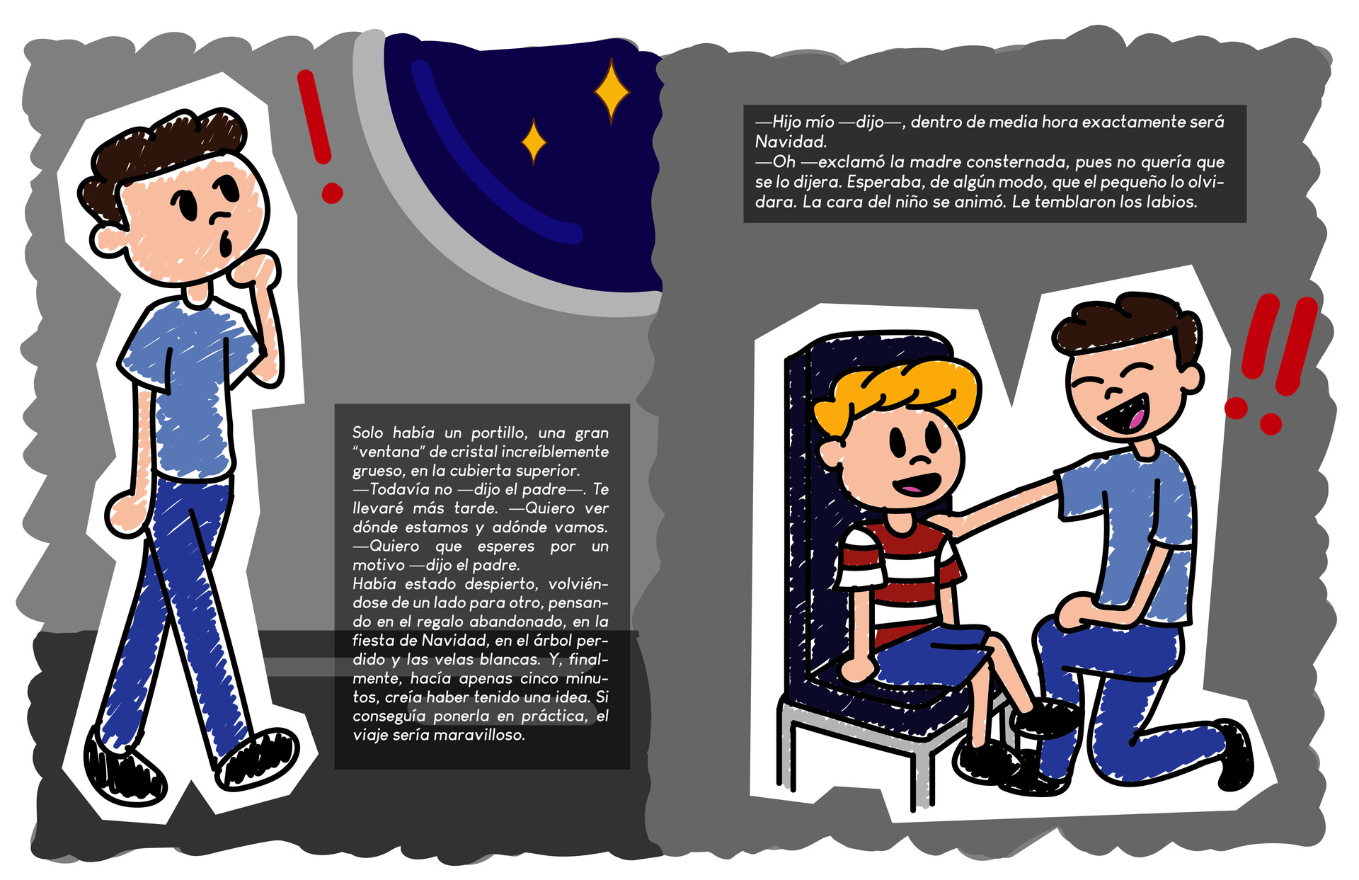 Erick Fabian CM - ILUSTRACIONES Y PORTADAS DEL CUENTO INFANTIL ¨EL REGALO¨ DE RAY BRADBURY