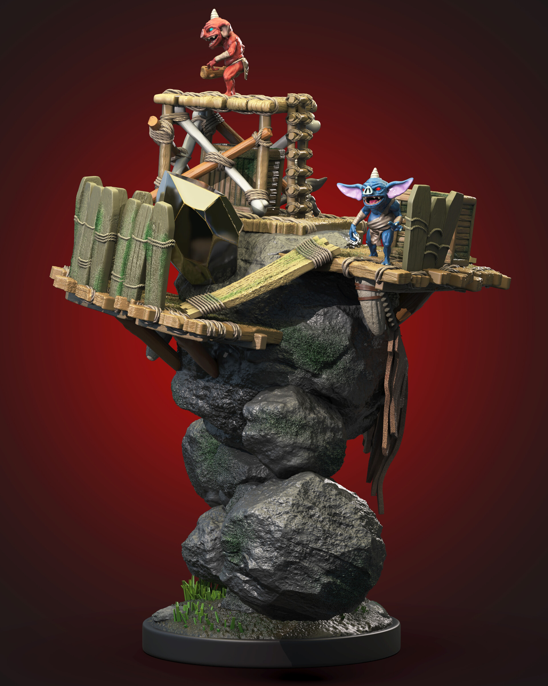 Ian Robinson - Bokoblin Stone Talus Fortress Statue (Fan Art)