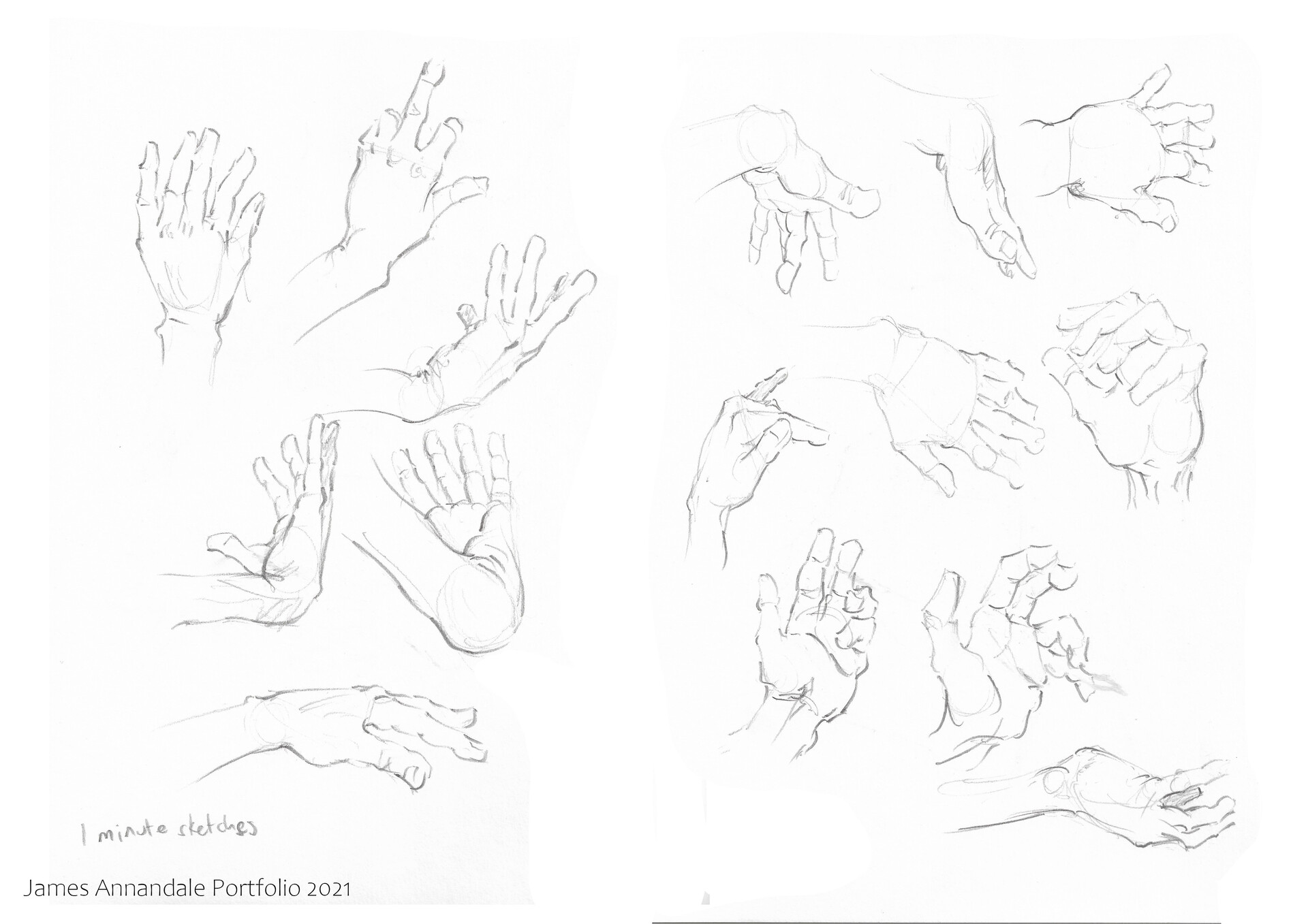 ArtStation - 1 minute hand sketches