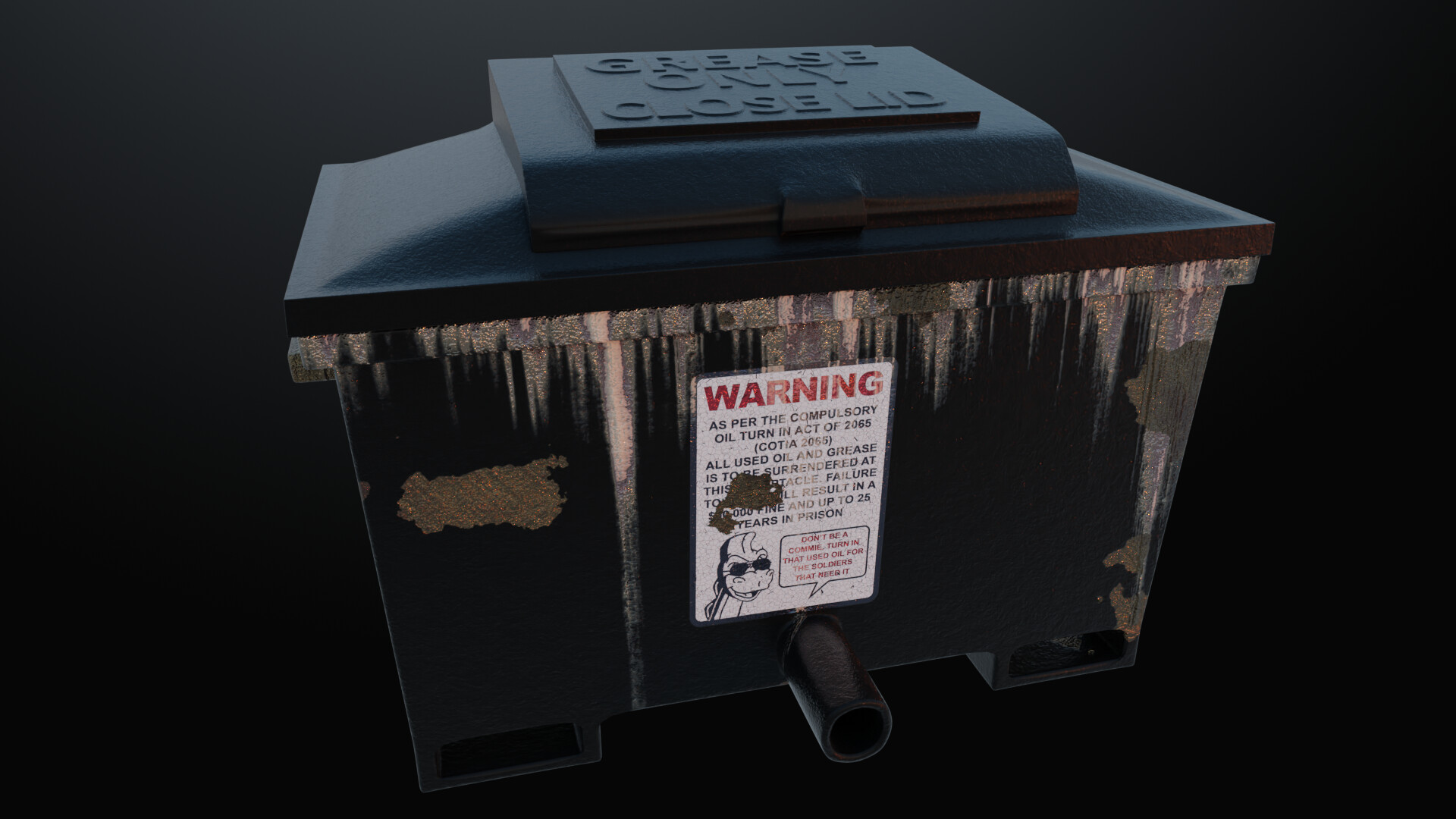 ArtStation - Waste Oil Bin