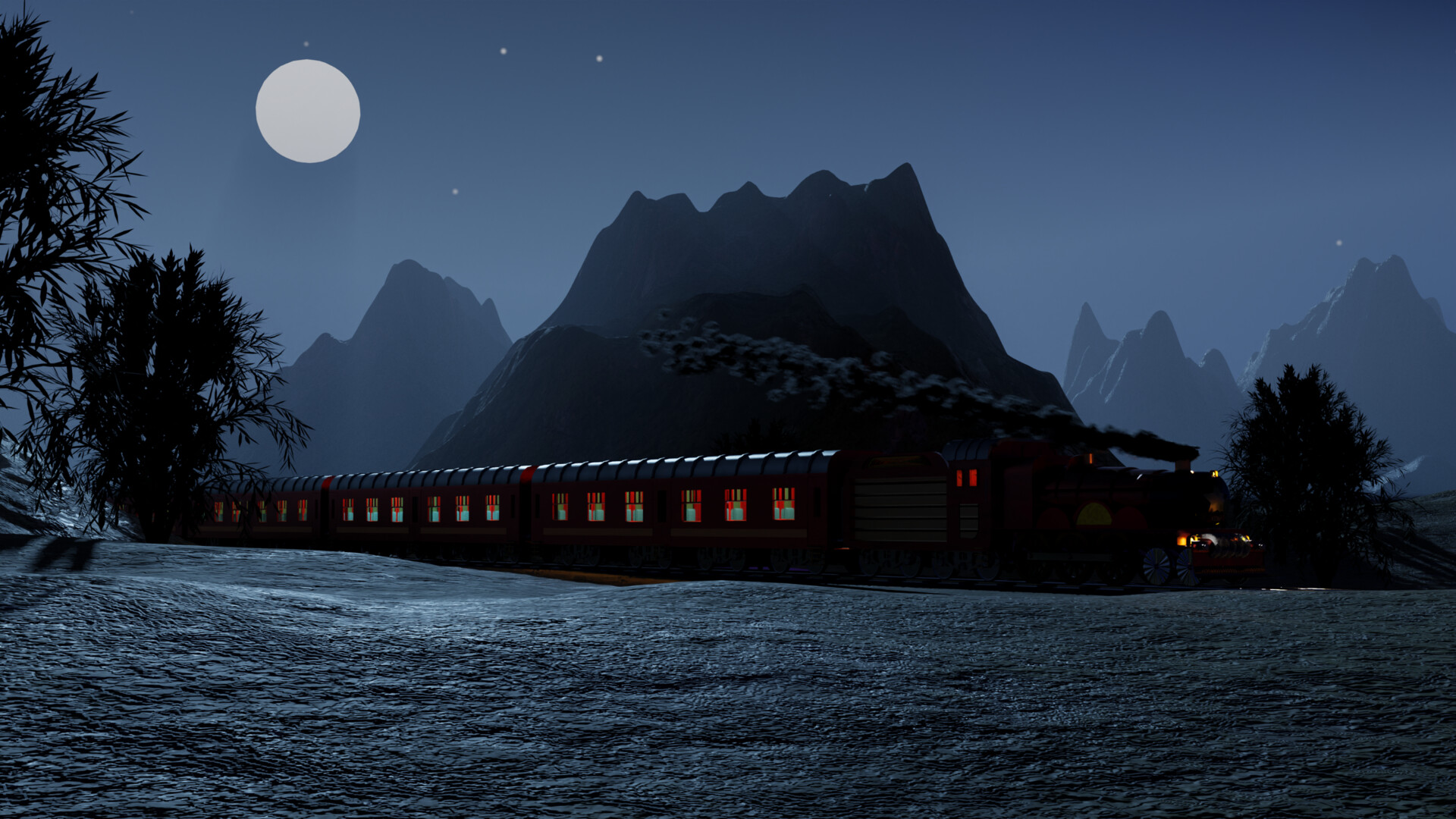 ArtStation - Night in a train